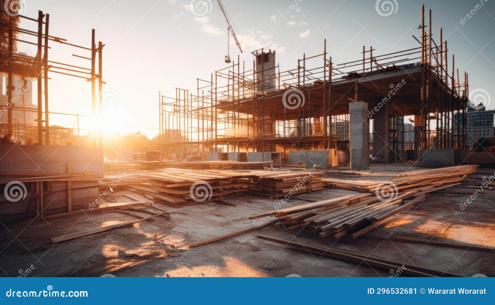 Building, Concrete Structure Construction Site Stock Image - Image of ...