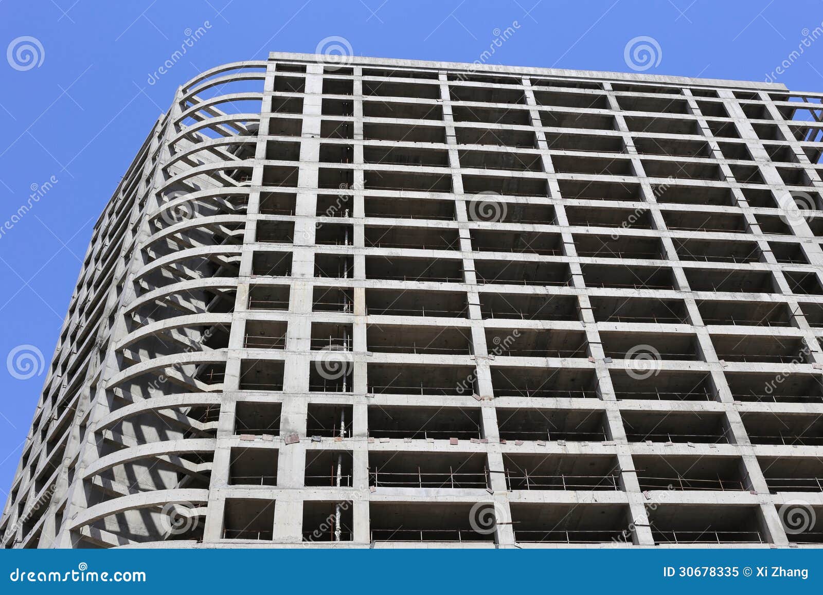 Building Concrete Structure Stock Image - Image of work, structure ...