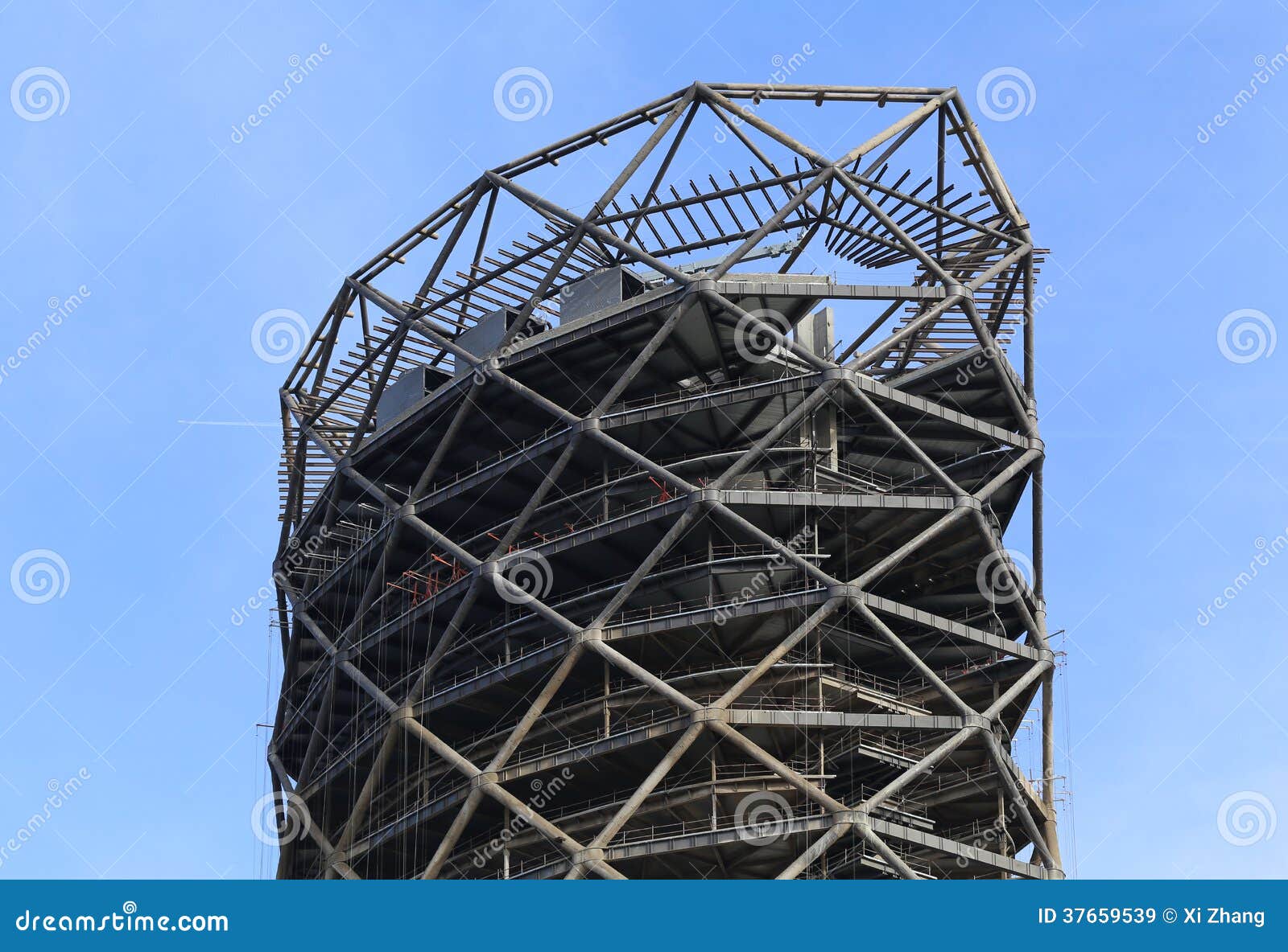 Building Concrete Structure Stock Image - Image of architecture, steel ...