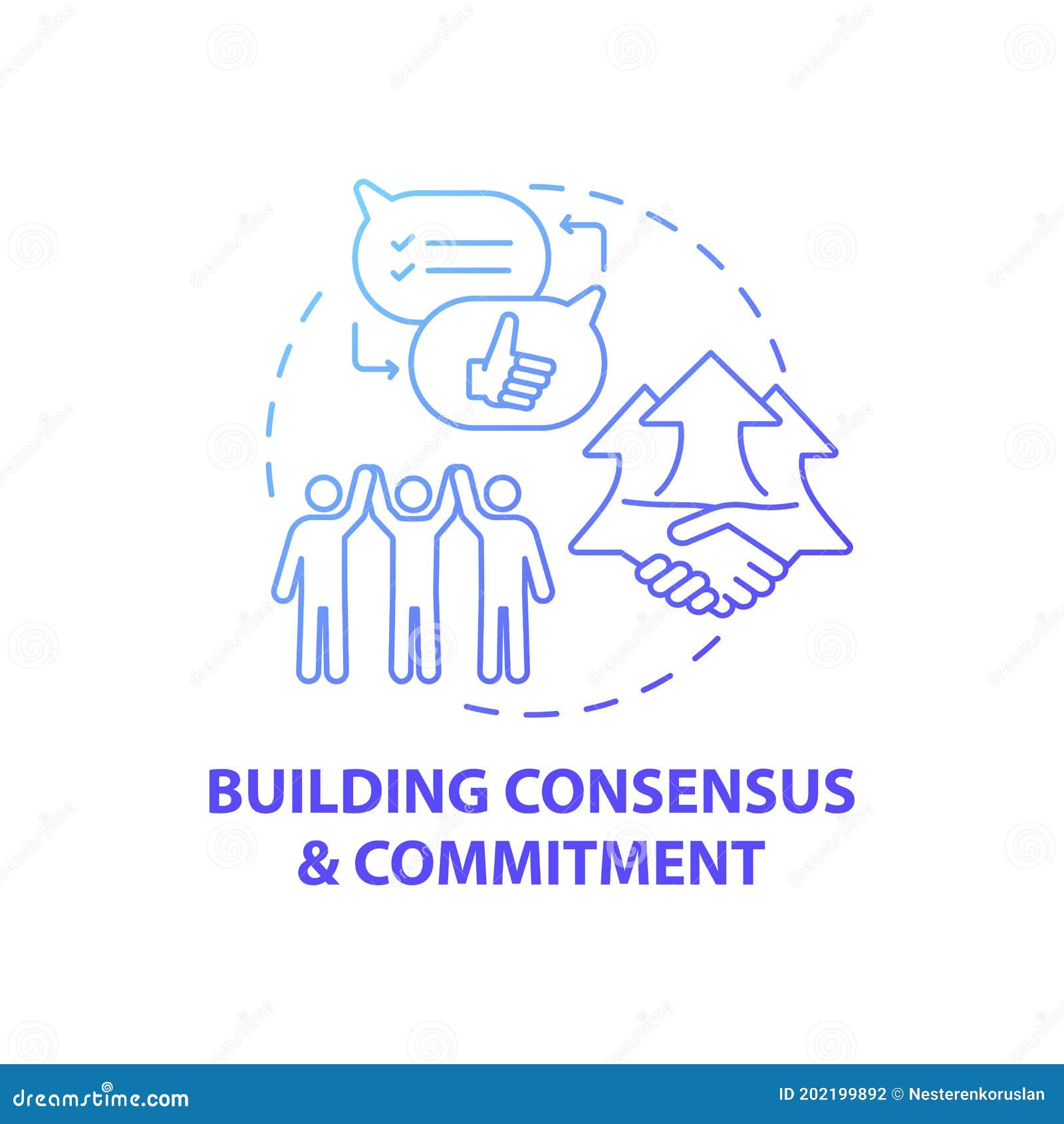 Consensus Icon, Black Vector Sign With Editable Strokes, Concept ...