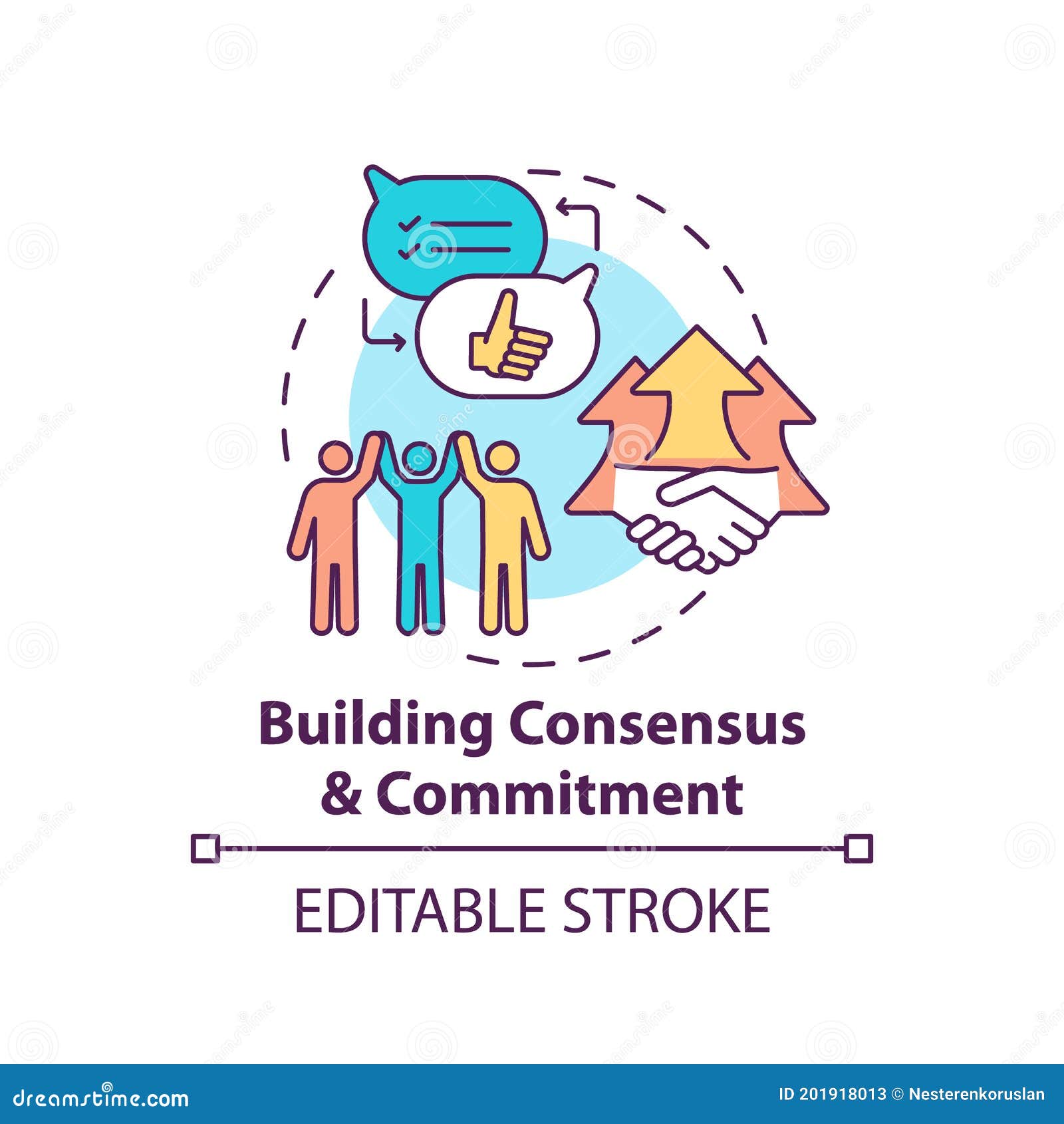 Consensus Icon, Black Vector Sign With Editable Strokes, Concept ... Consensus Icon, Black Vector Sign With Editable Strokes, Concept ...