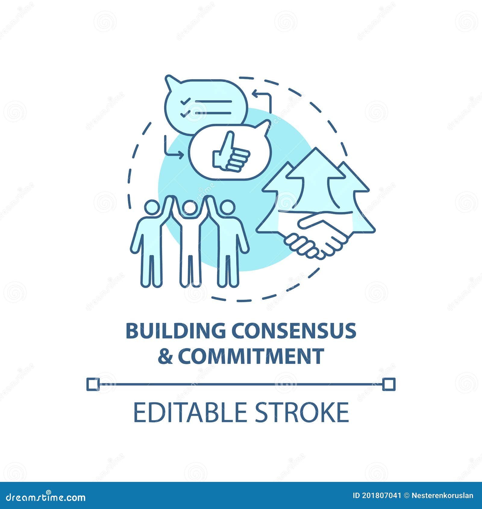 Consensus Icon, Black Vector Sign With Editable Strokes, Concept ... Consensus Icon, Black Vector Sign With Editable Strokes, Concept ...