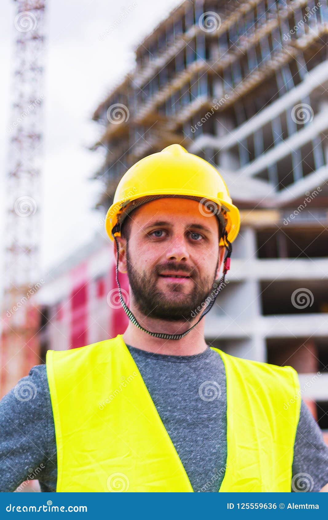 Building Construciton Worker Enginneer Stock Photo - Image of helmet ...