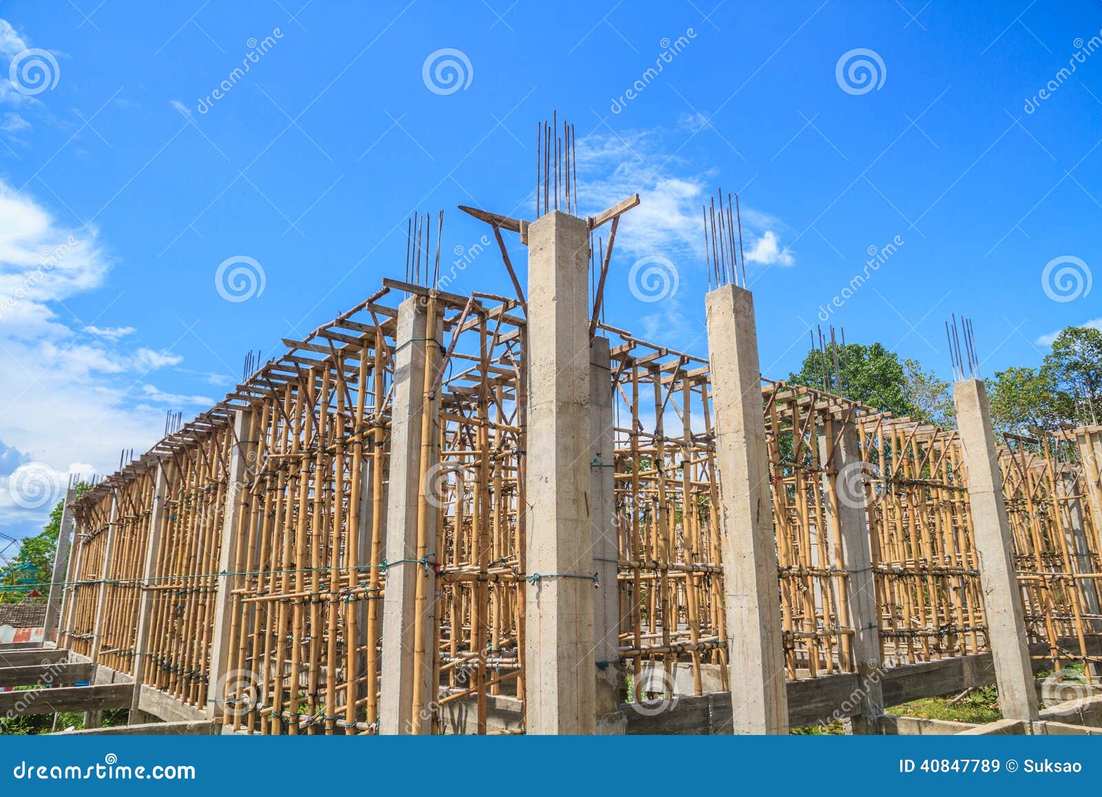 Building construct site stock image. Image of piles, building - 40847789