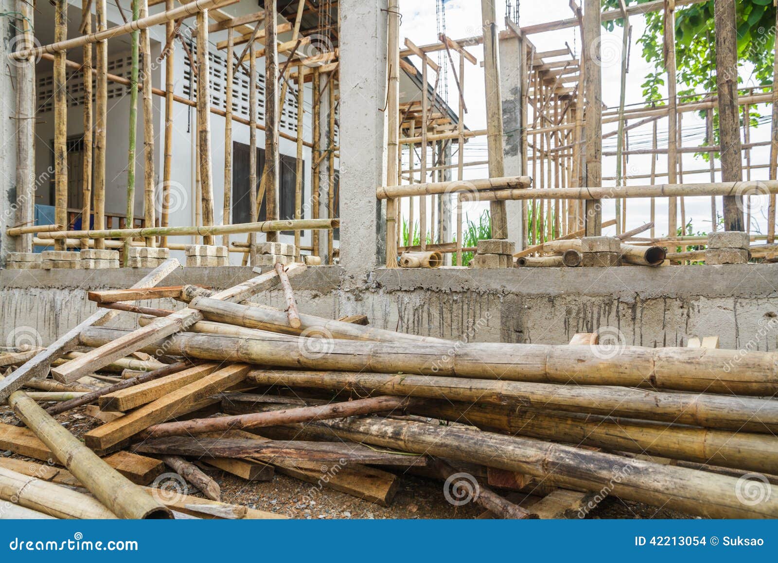 Building construct site stock photo. Image of mold, scaffold - 42213054