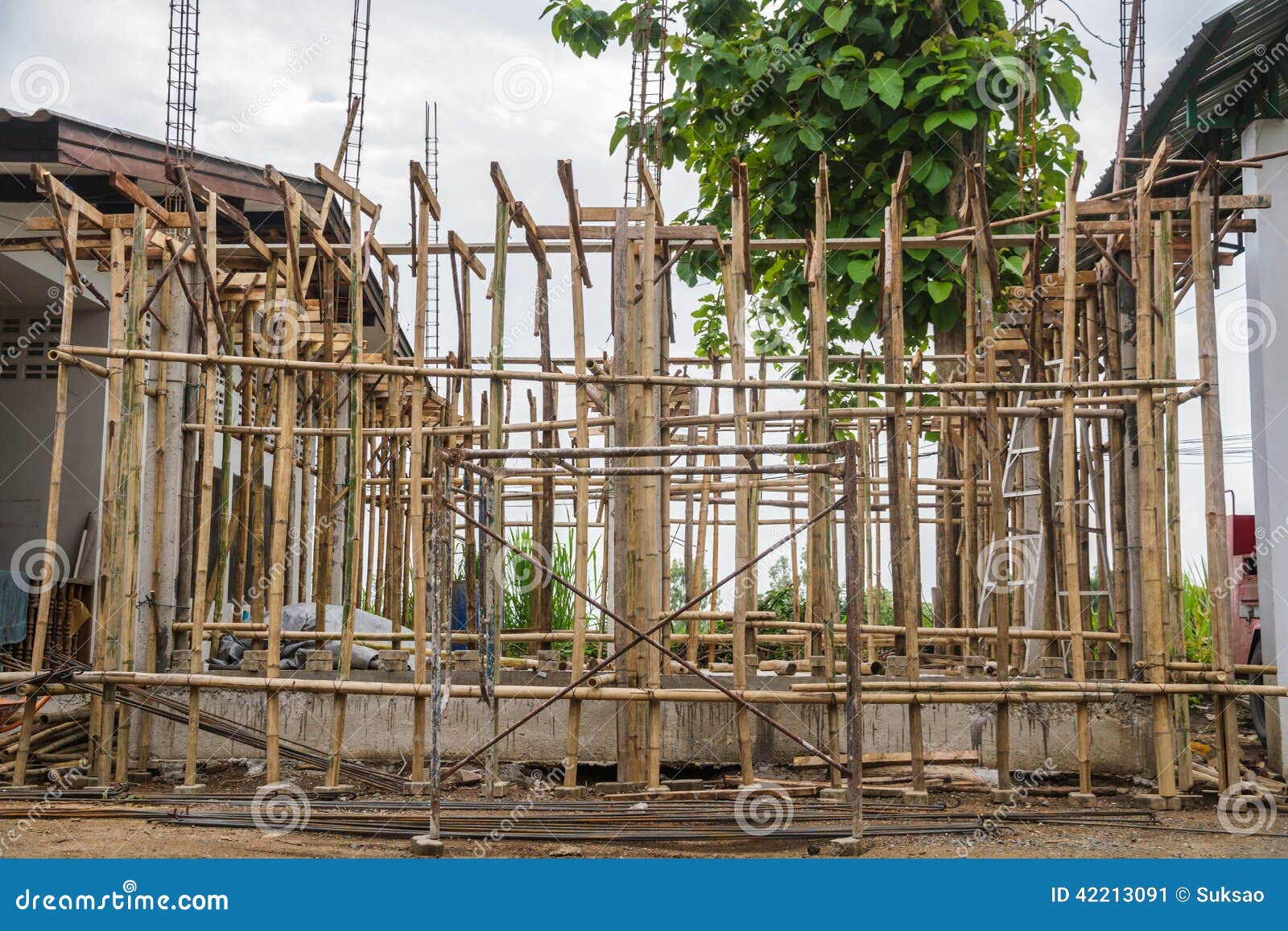 Building construct site stock image. Image of dirty, base - 42213091