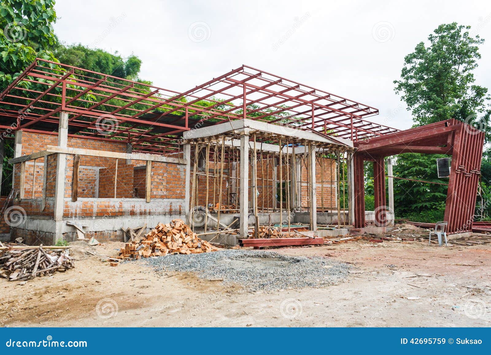 Building construct site stock image. Image of produce - 42695759