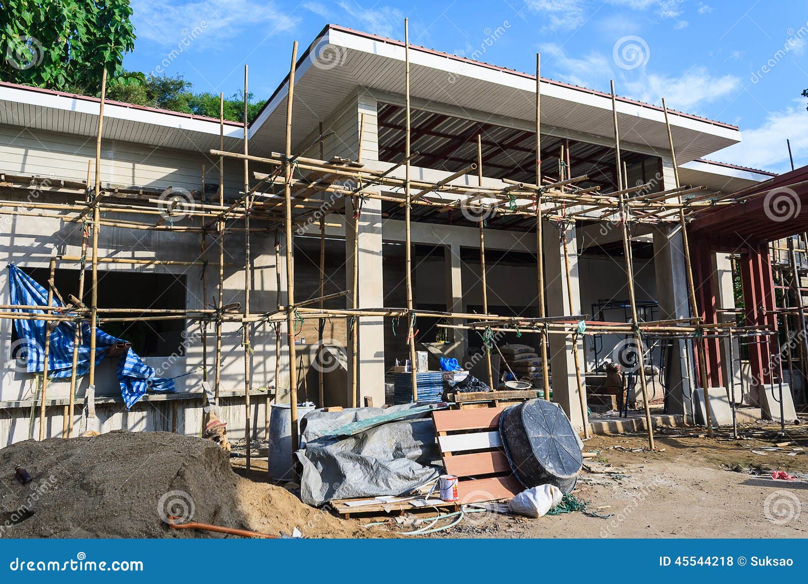 Building construct site stock photo. Image of piles, metal - 45544218