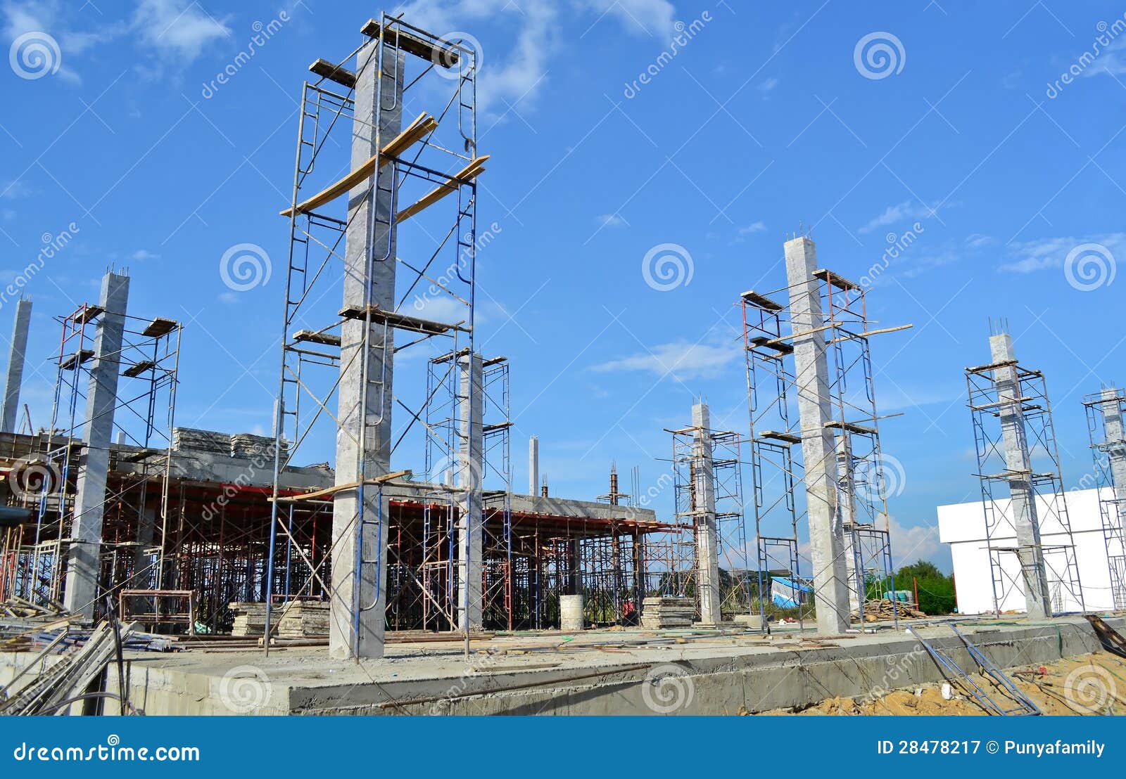 Building Construct Site of Thailand Stock Image - Image of post, land ...
