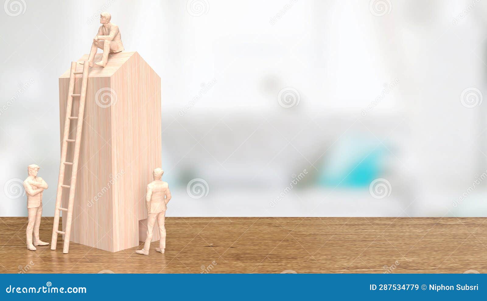 The Man and House for Building Business Concept 3d Rendering Stock ...