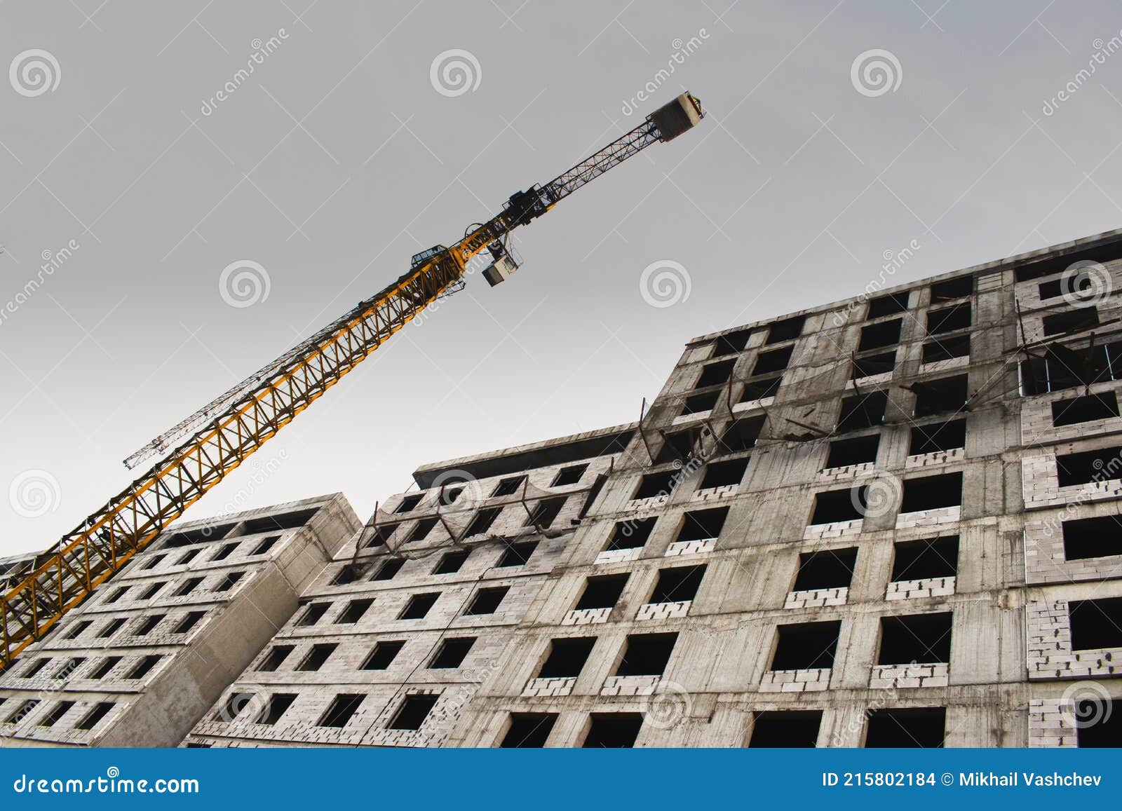 Building Construction in Cloudy Weather Stock Photo - Image of mast ...