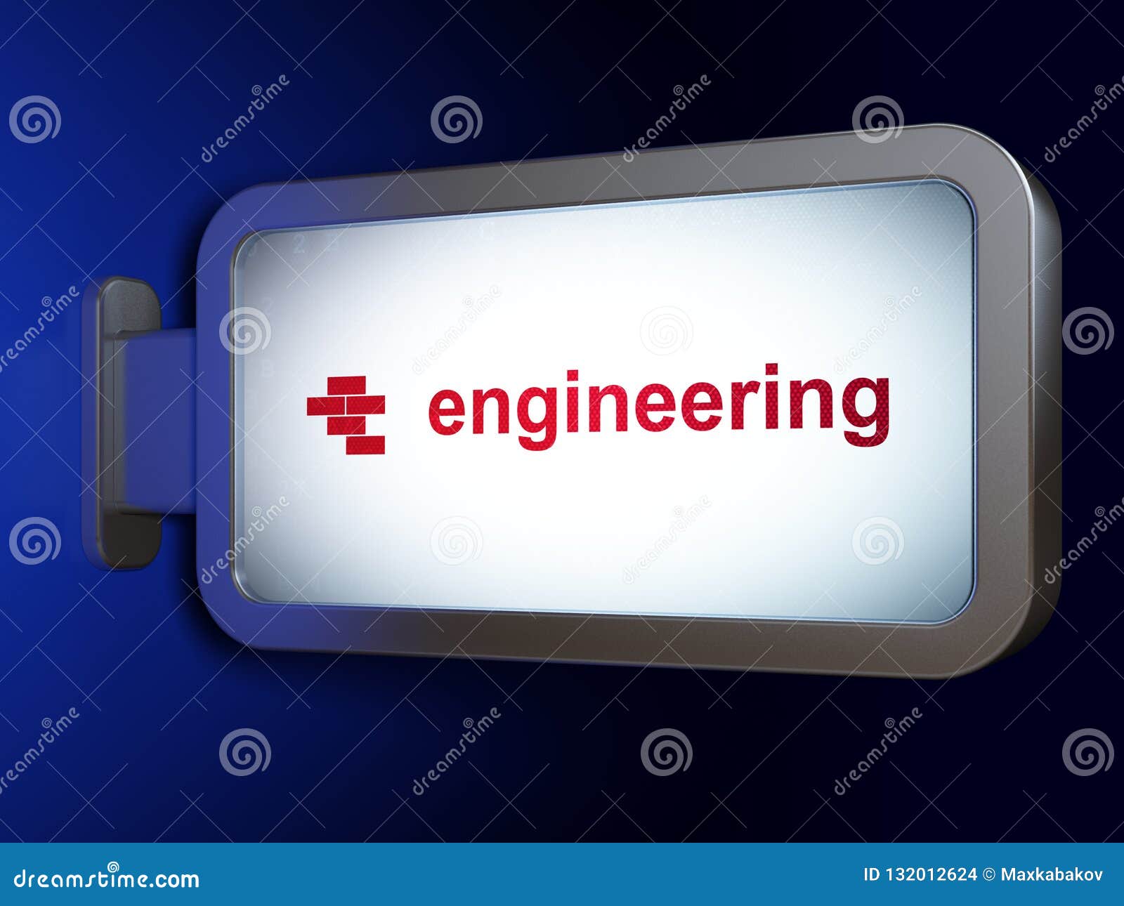 Building Construction Concept: Engineering and Bricks on Billboard ...