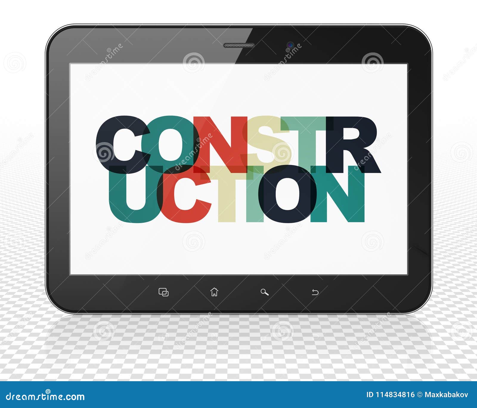 Building Construction Concept: Tablet Pc Computer with Construction on ...