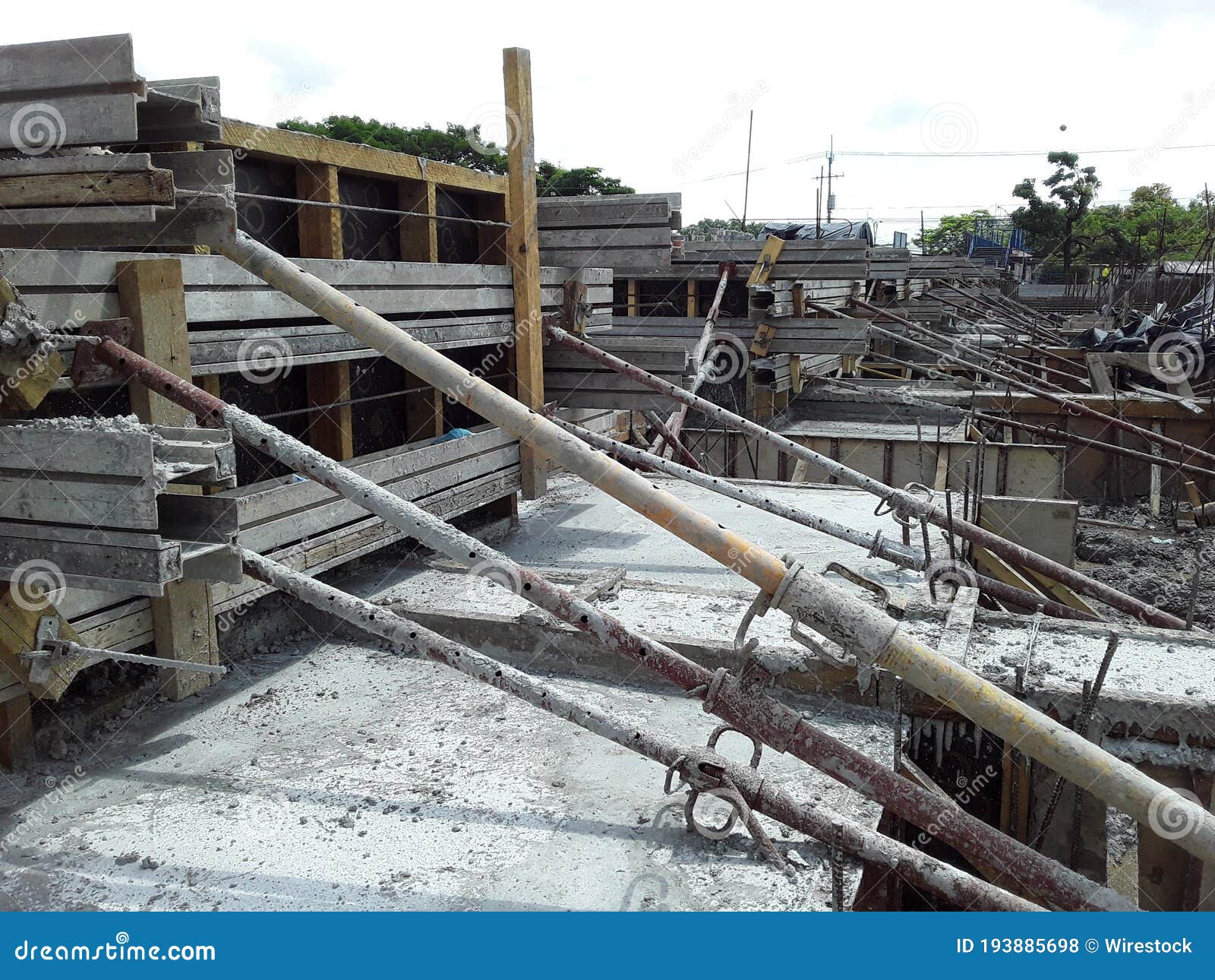 Building Construction in a Cramped Area Stock Photo - Image of house ...