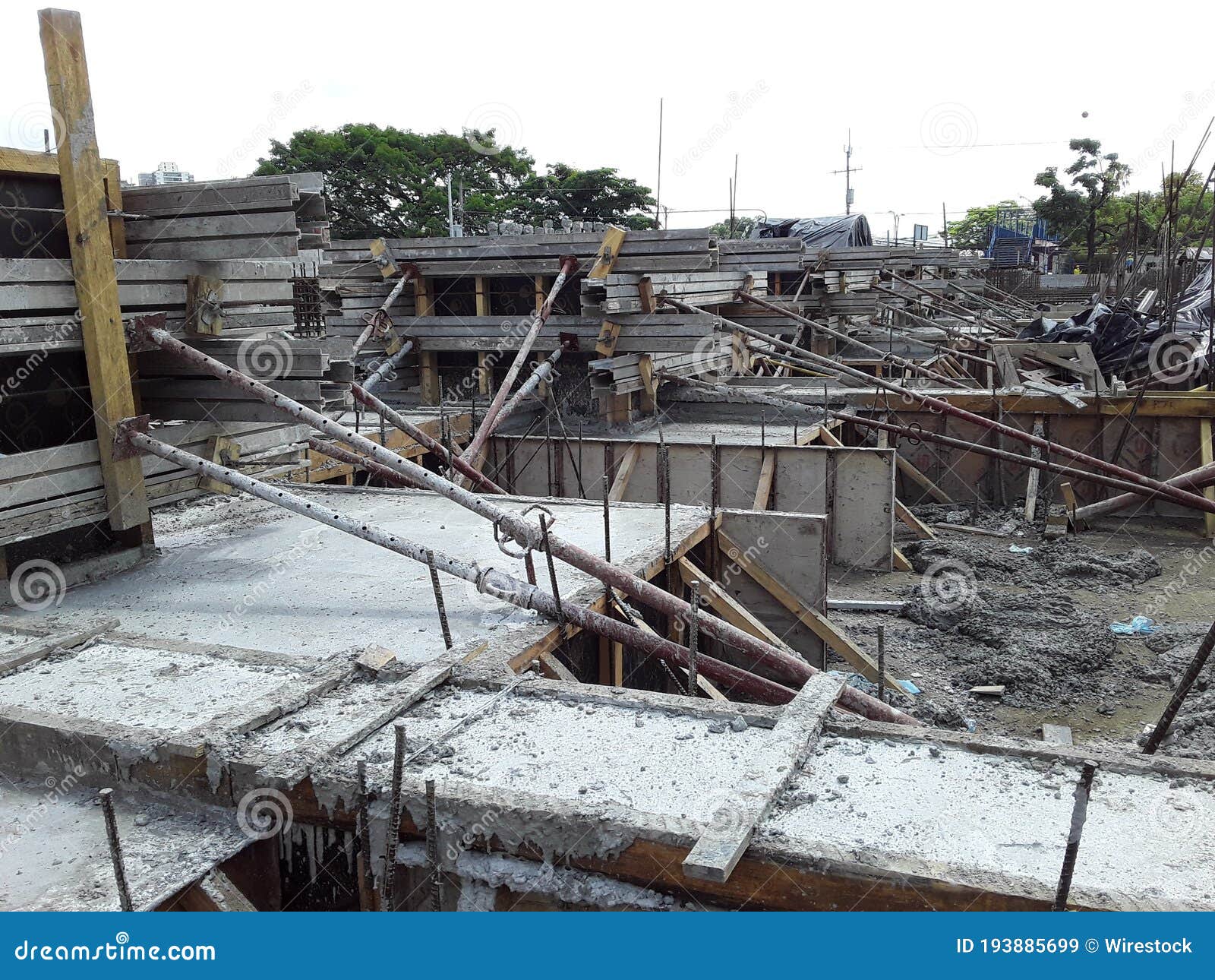 Building Construction in a Cramped Area Stock Image - Image of ...