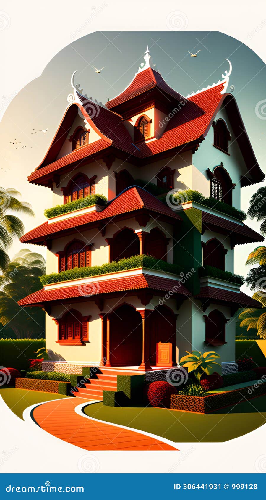 Building Construction Design Materials Villa House Decoration Design 6 ...