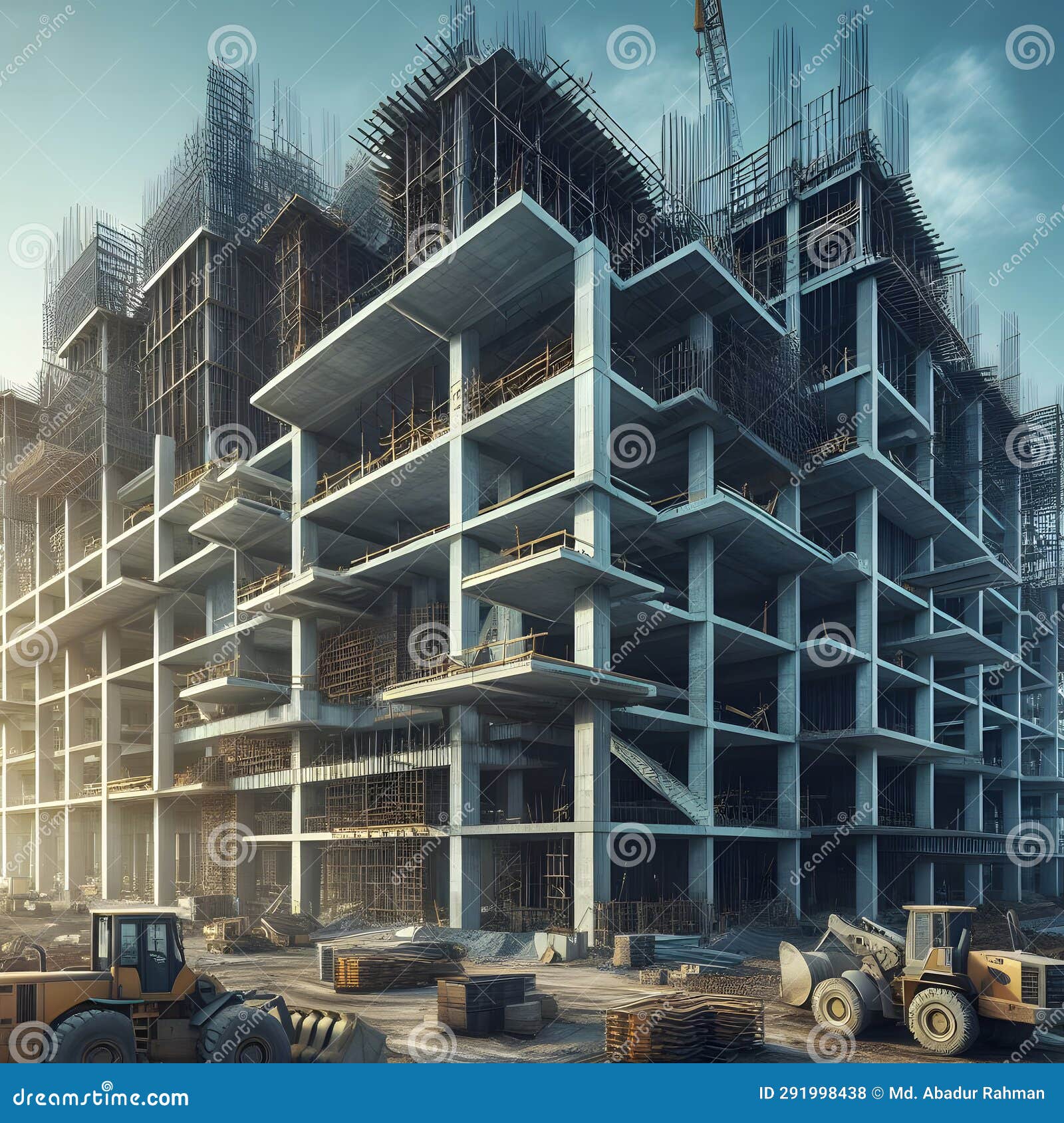 Building Construction Development in Progress Ai Generated Stock ...