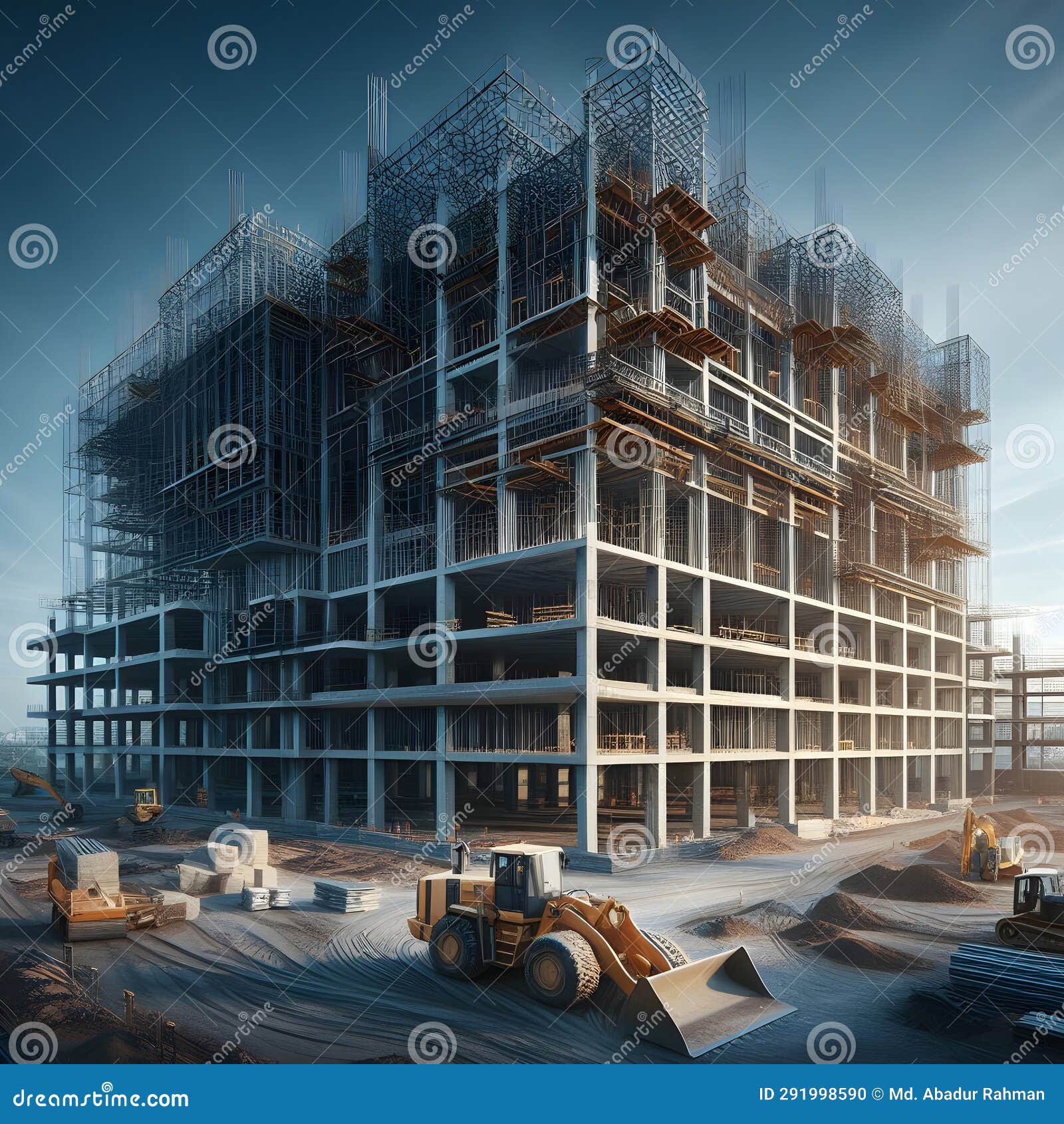Building Construction Development in Progress Ai Generated Stock ...