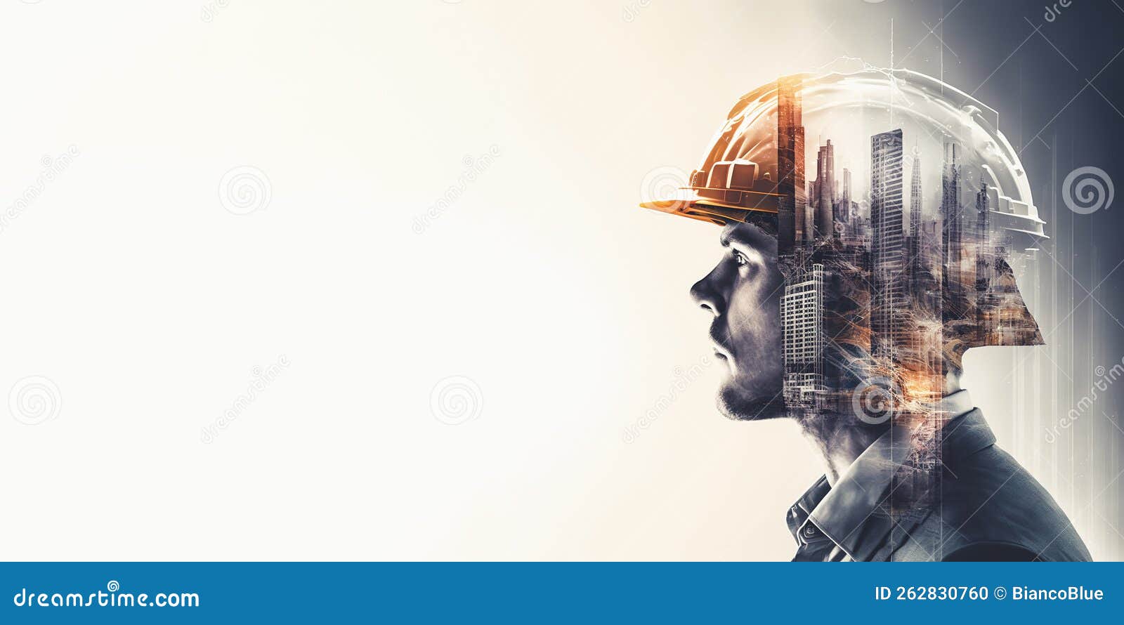 Building Construction Engineering Project Devotion with Double Exposure ...