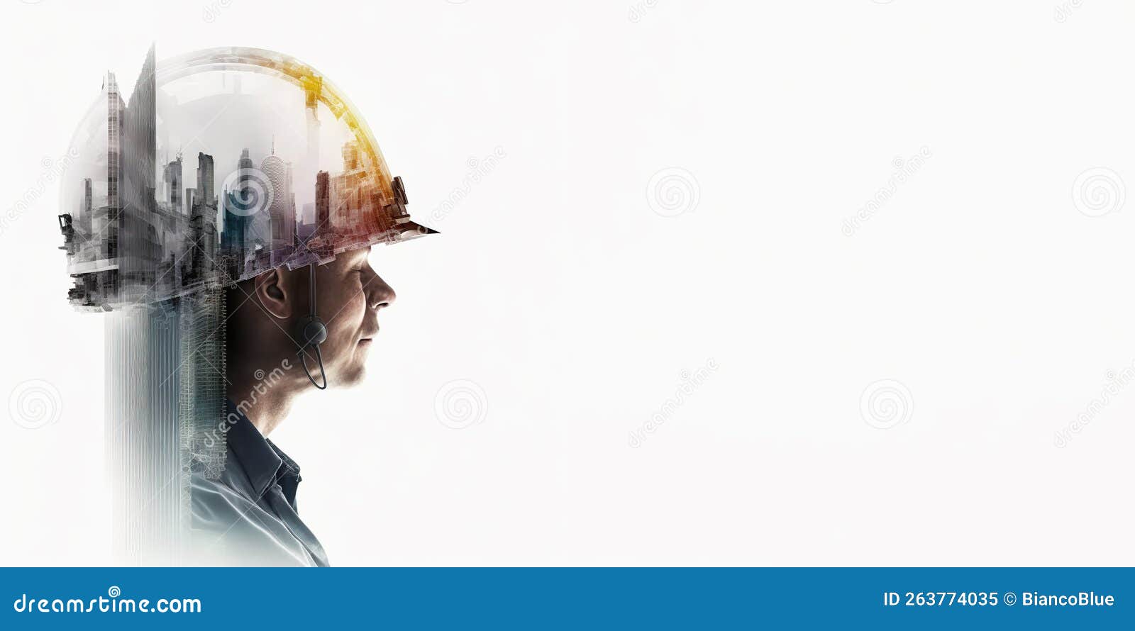 Building Construction Engineering Project Devotion with Double Exposure ...