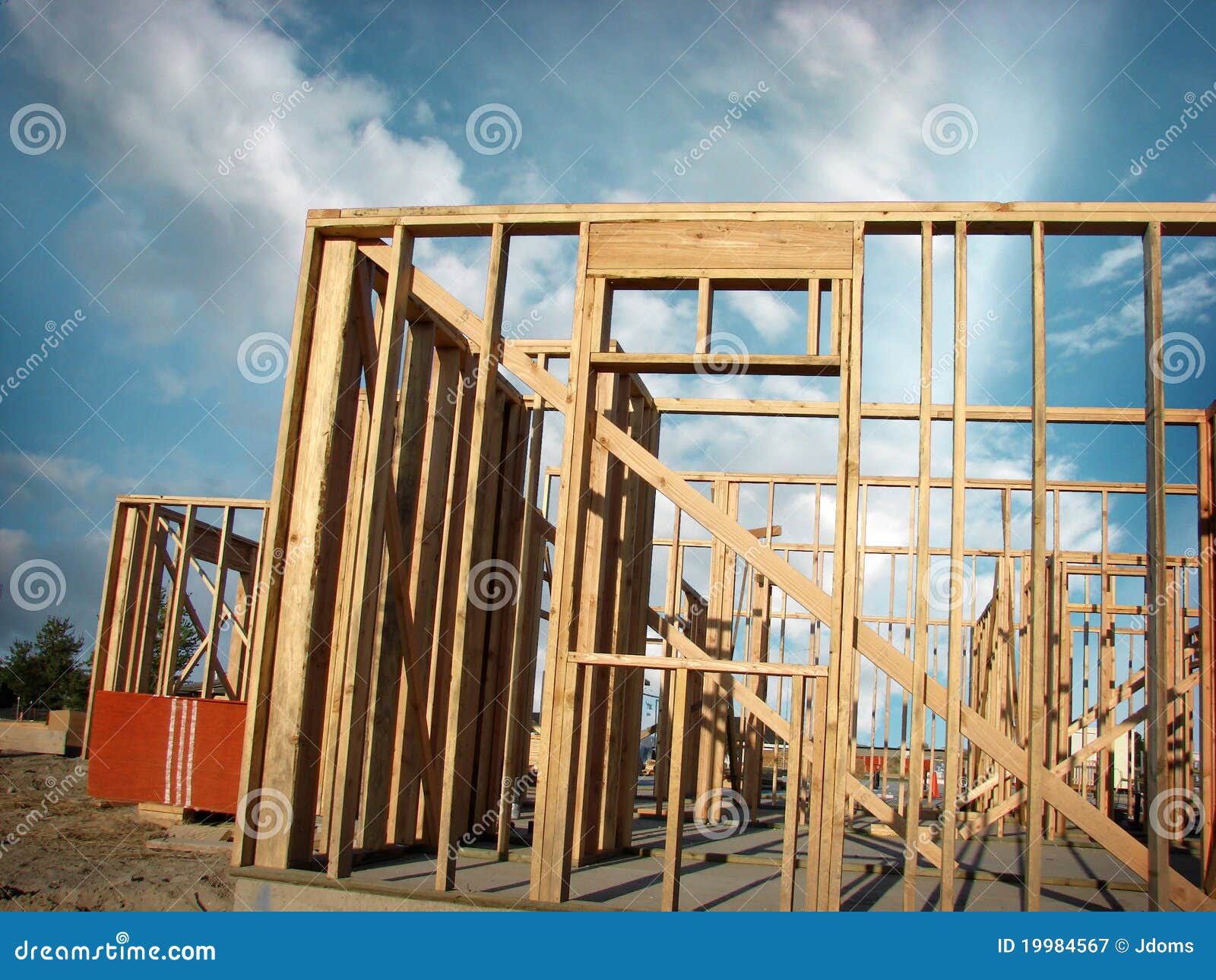 Building Construction Framing Stock Image - Image of apartment, frame ...