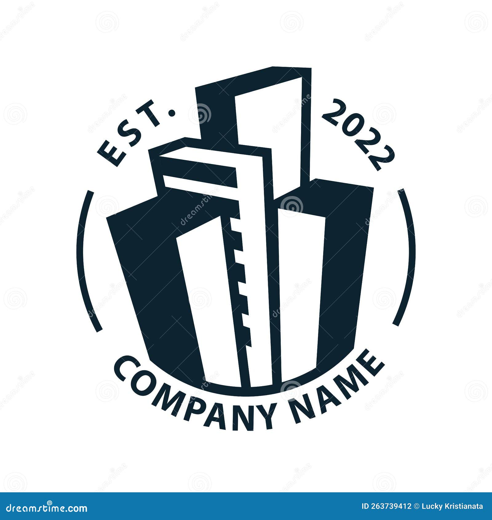 Building Construction, House Apartment Developer Logo Stock ...