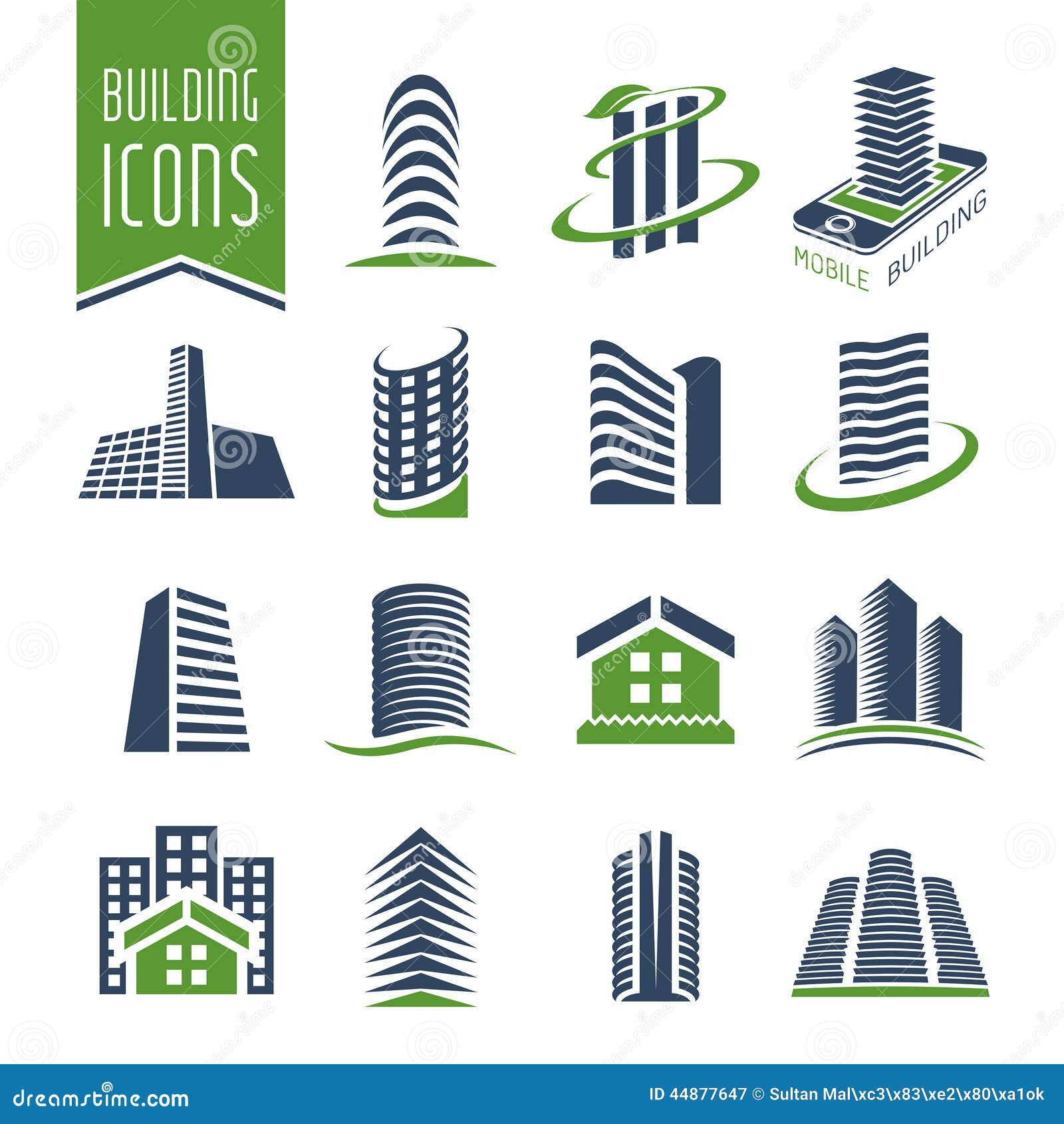 Building and Construction Icon Set Stock Vector - Illustration of ...
