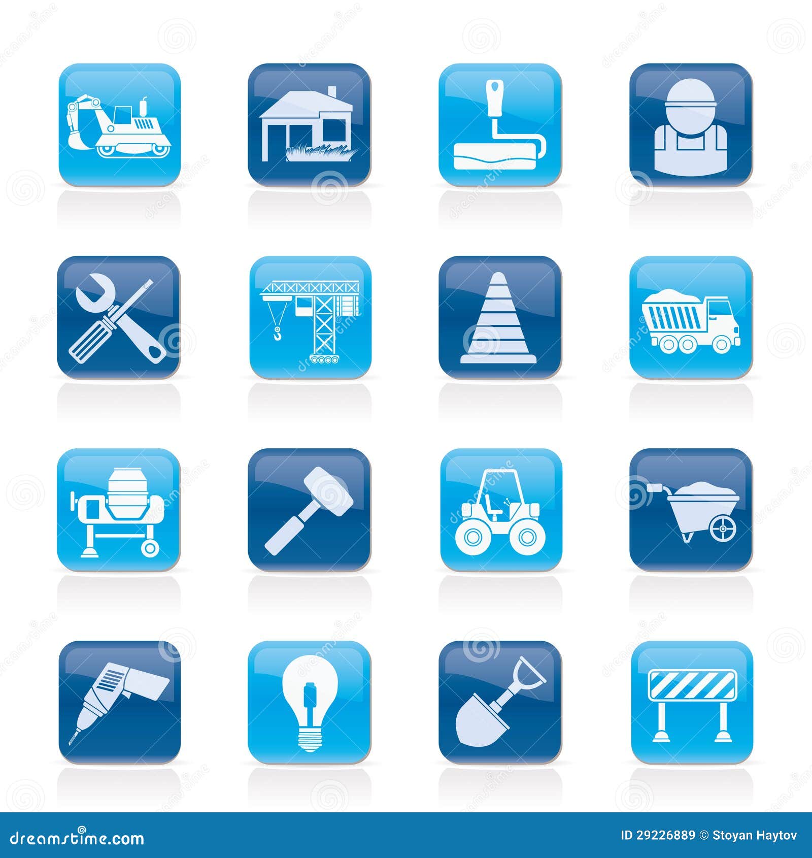 Building and Construction Icons Stock Vector - Illustration of home ...