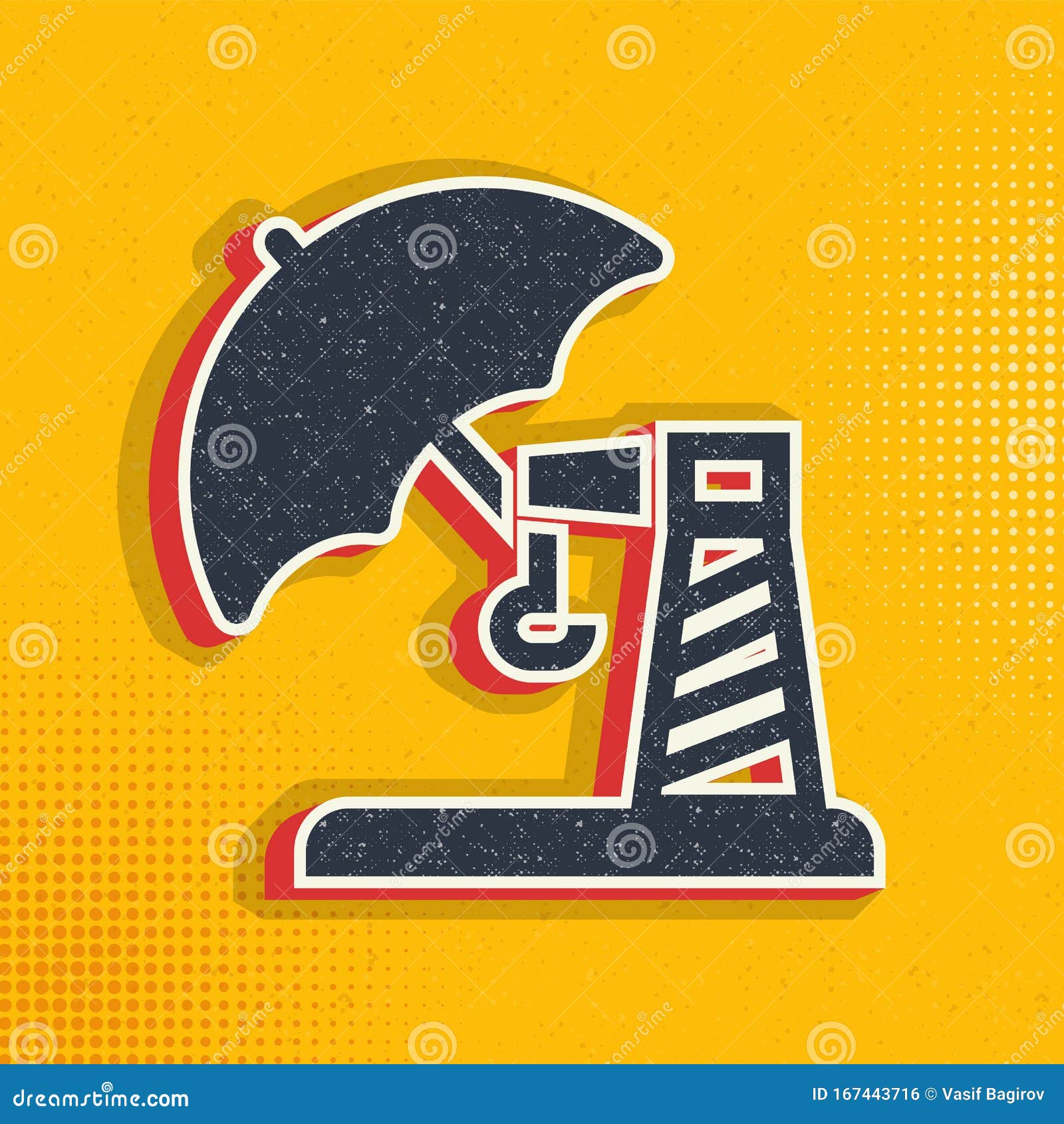 Building , Construction , Insurance Pop Art, Retro Icon Stock ...