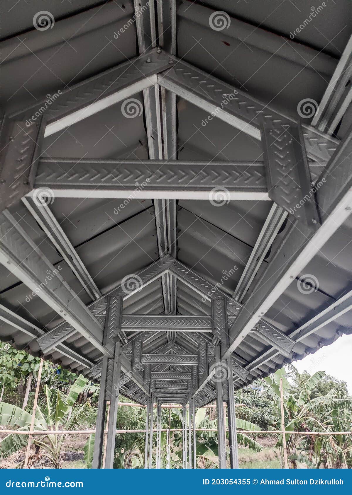 Building Construction with Light Steel Stock Image - Image of light ...