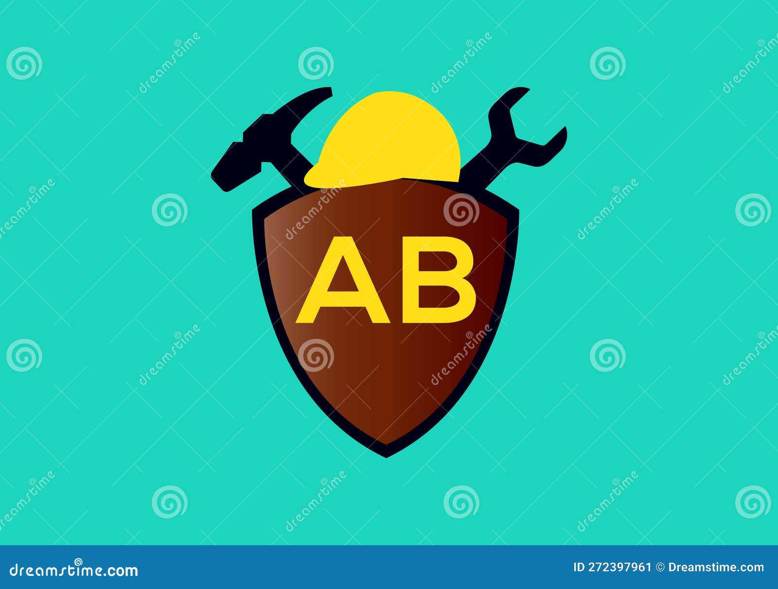 This is AB Building Construction Logo Stock Illustration - Illustration ...