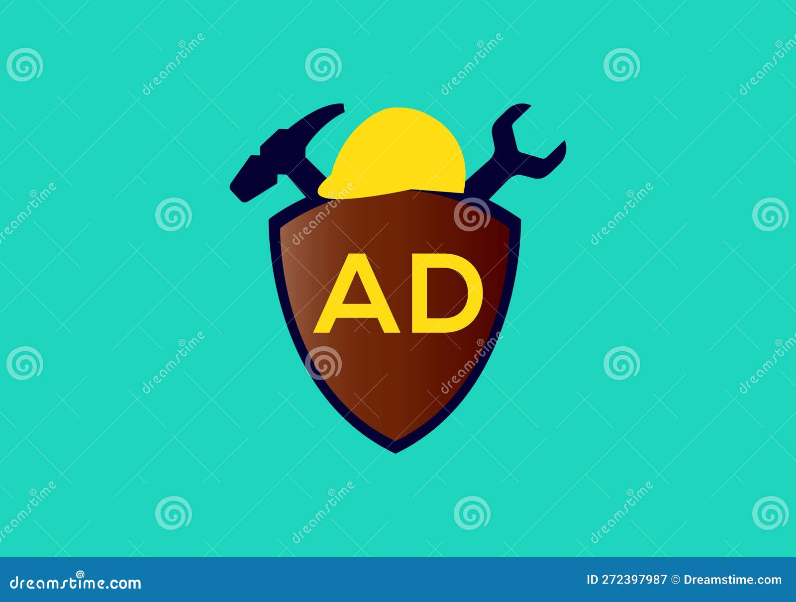 This is AD Building Construction Logo Stock Illustration - Illustration ...