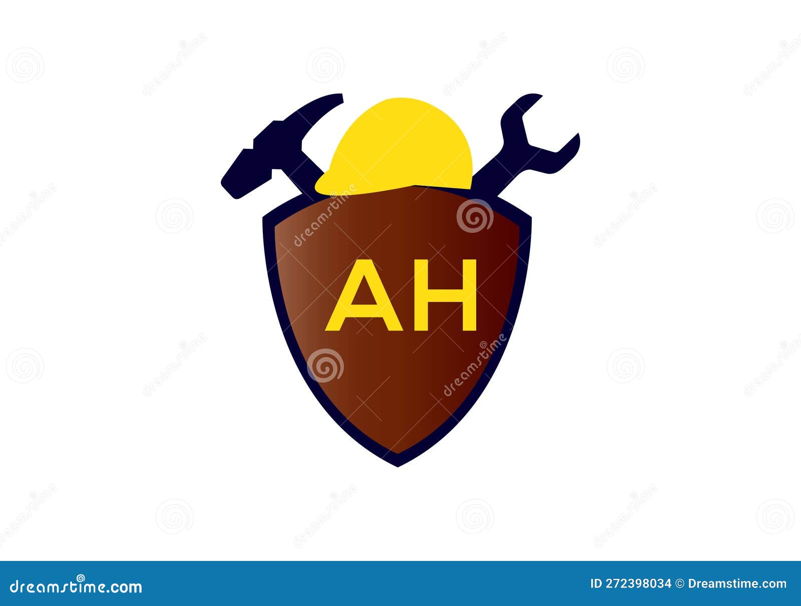 This is Ah Building Construction Logo Stock Illustration - Illustration ...