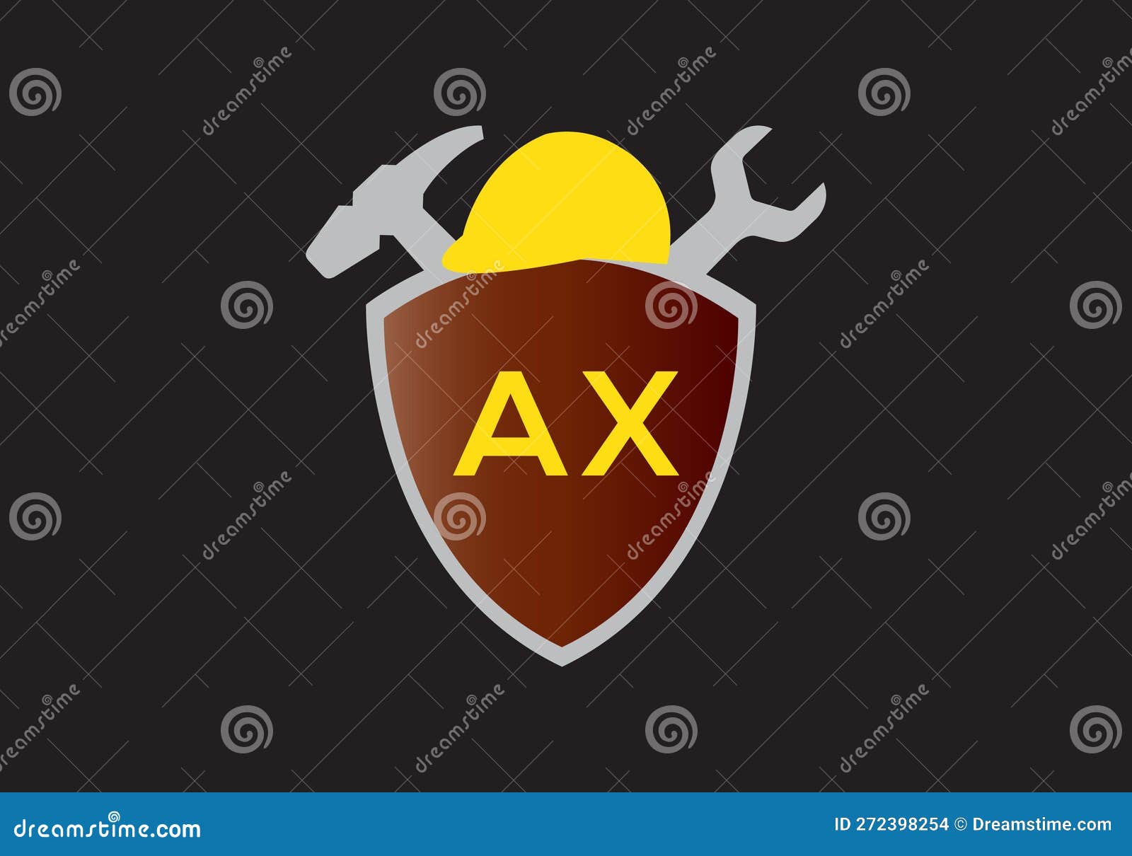 This is AX Building Construction Logo Stock Illustration - Illustration ...