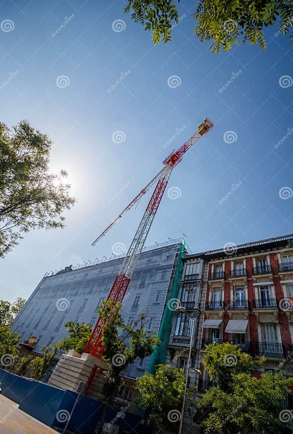 Building Construction in Madrid Spain Stock Image - Image of equipment, journey: 296470079