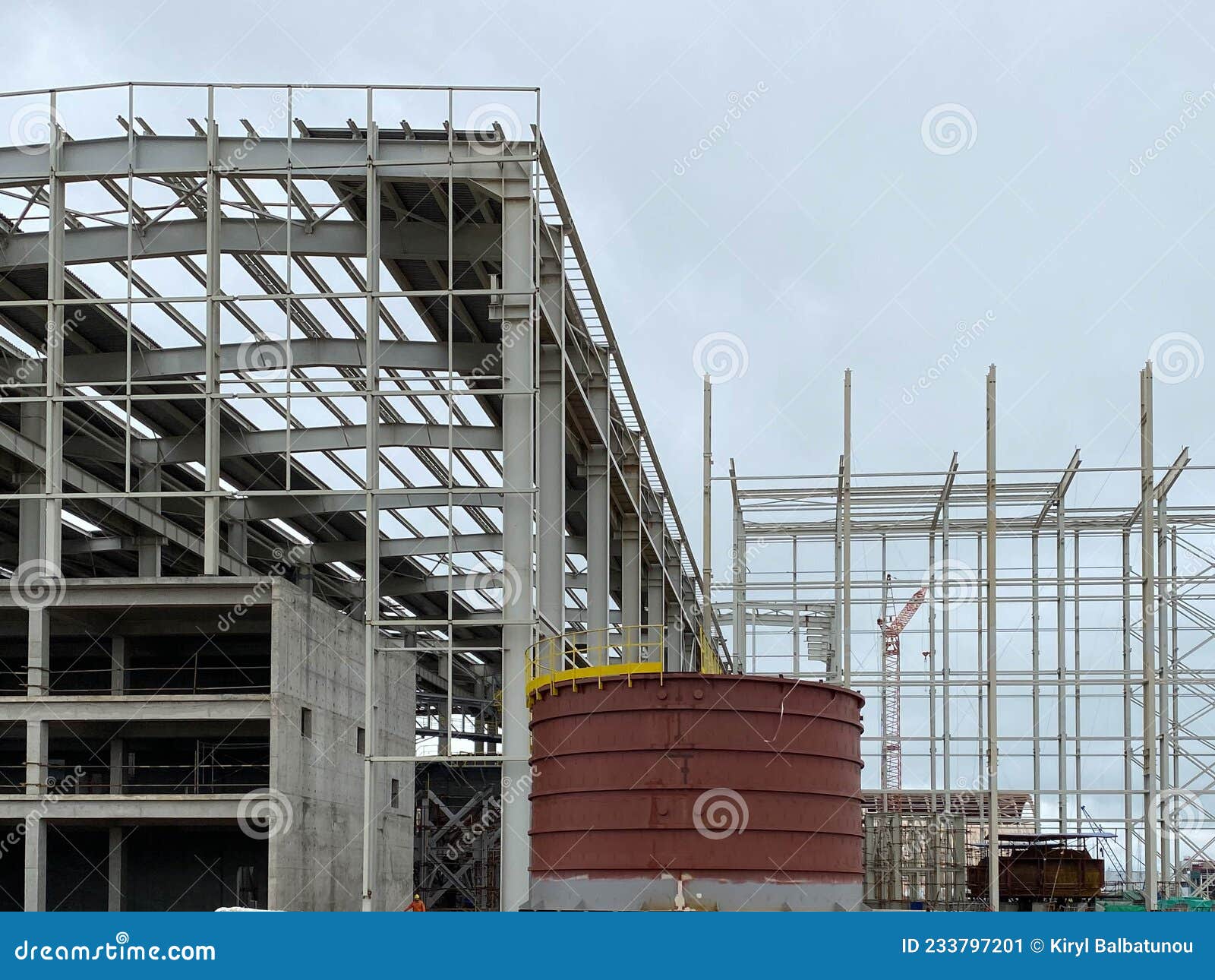 Building and Construction Materials in a Warehouse Stock Image - Image ...