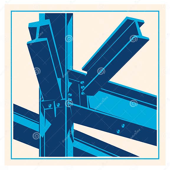 Building Construction Metal Frame Icon. Stock Vector - Illustration of ...