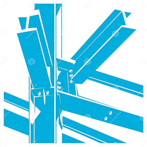 Building Construction Metal Frame Icon. Stock Vector - Illustration of ...