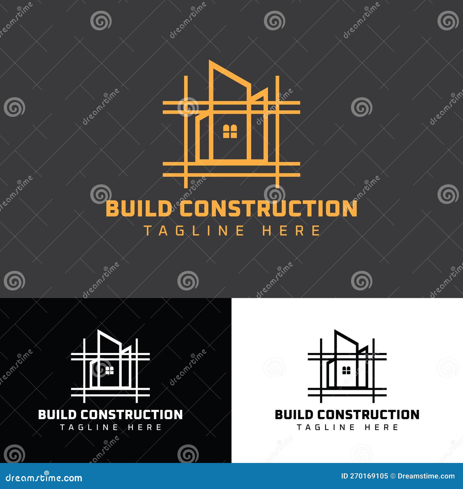Building Construction Minimal Logo Stock Vector - Illustration of ...