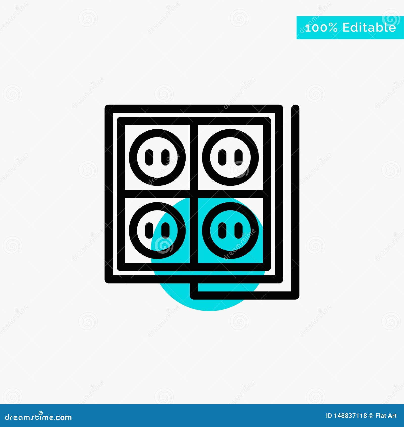 Building, Construction, Plug, Socket, Tool Turquoise Highlight Circle ...