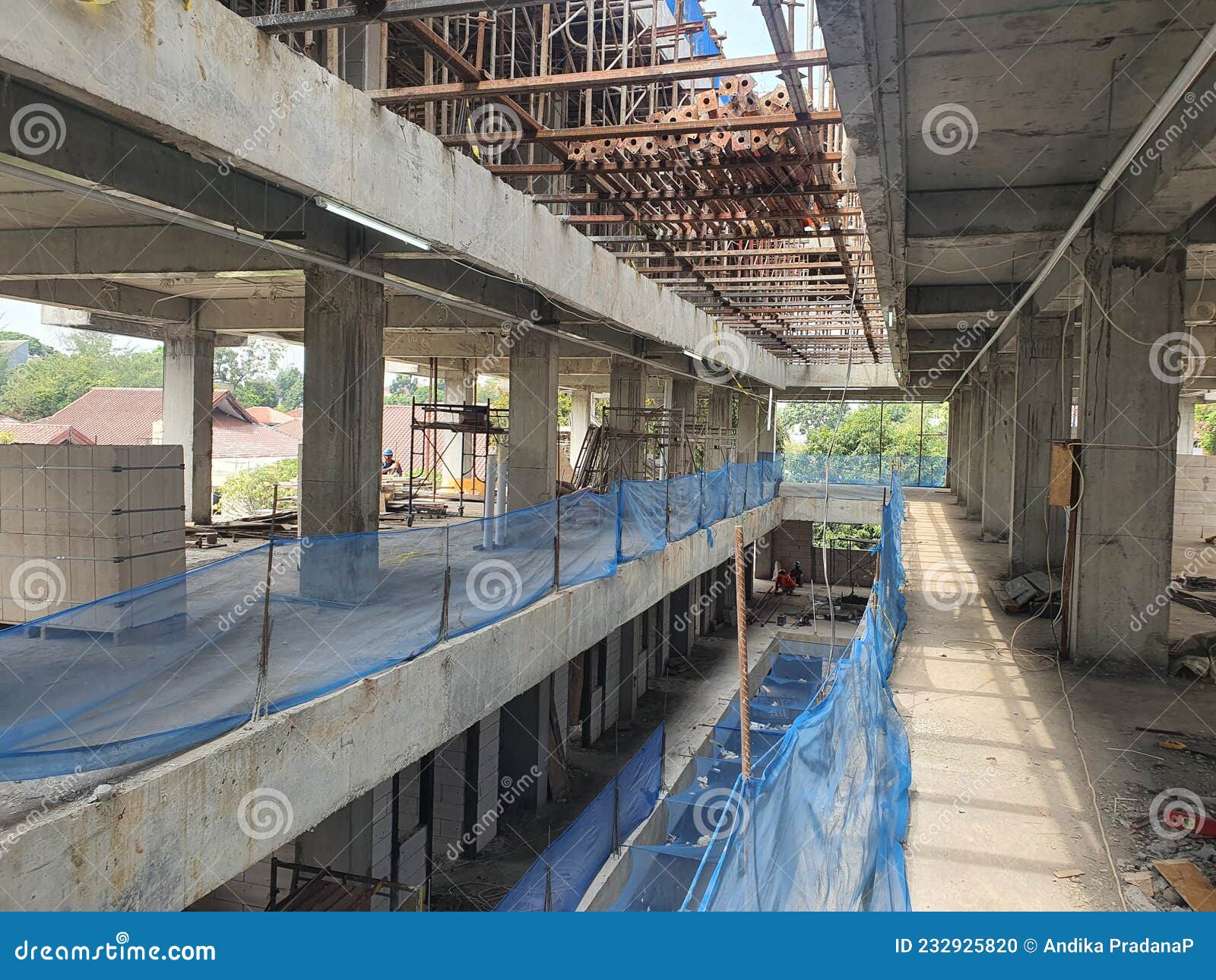 Building Construction on Progress Stock Photo - Image of contractor ...