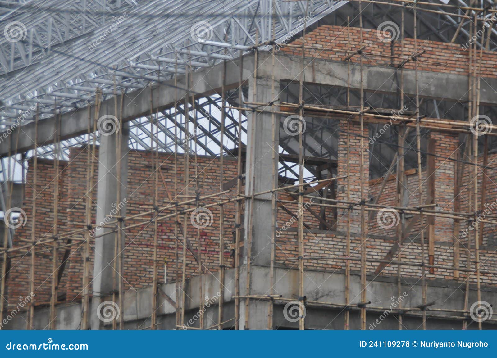 Building Construction in Progress Stock Photo - Image of facade, roof ...
