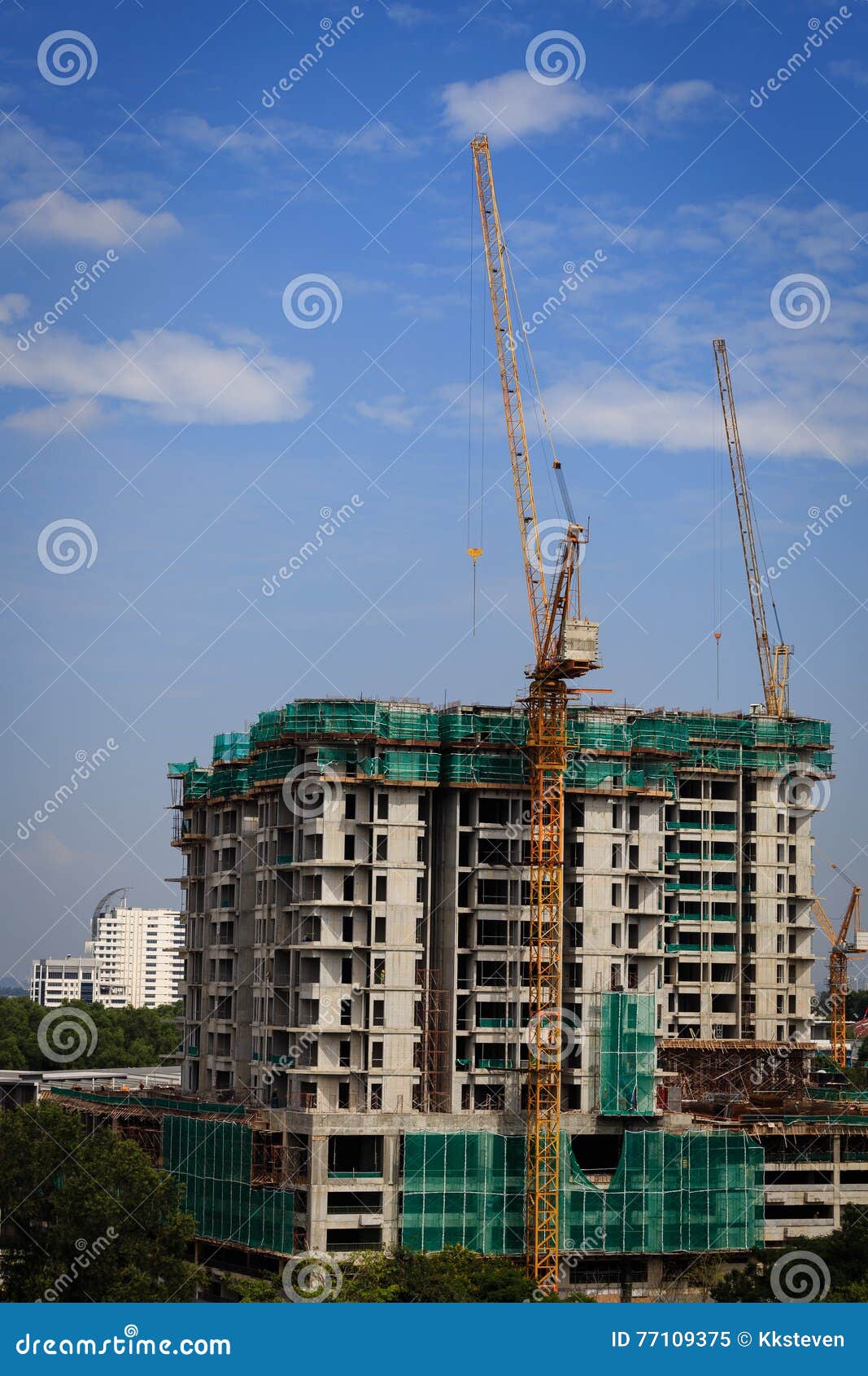 Building Construction in Progress Stock Image - Image of site, design ...