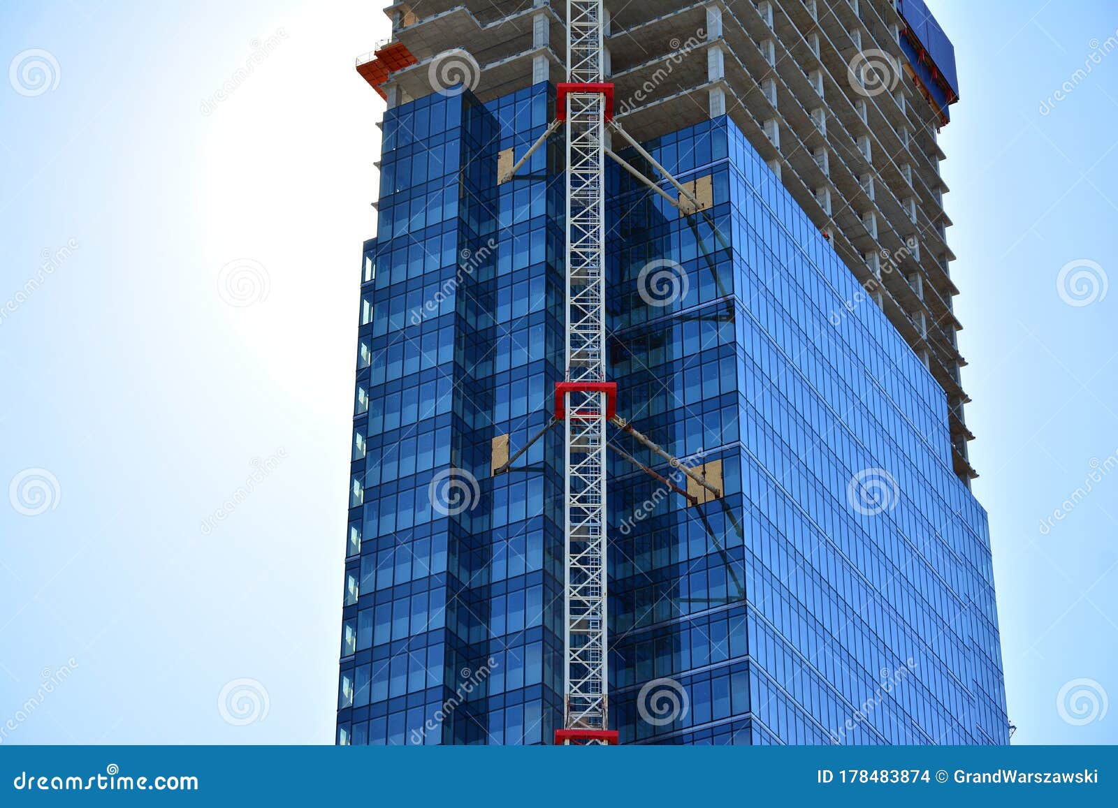 Building and Construction Scene. Stock Photo - Image of downtown ...