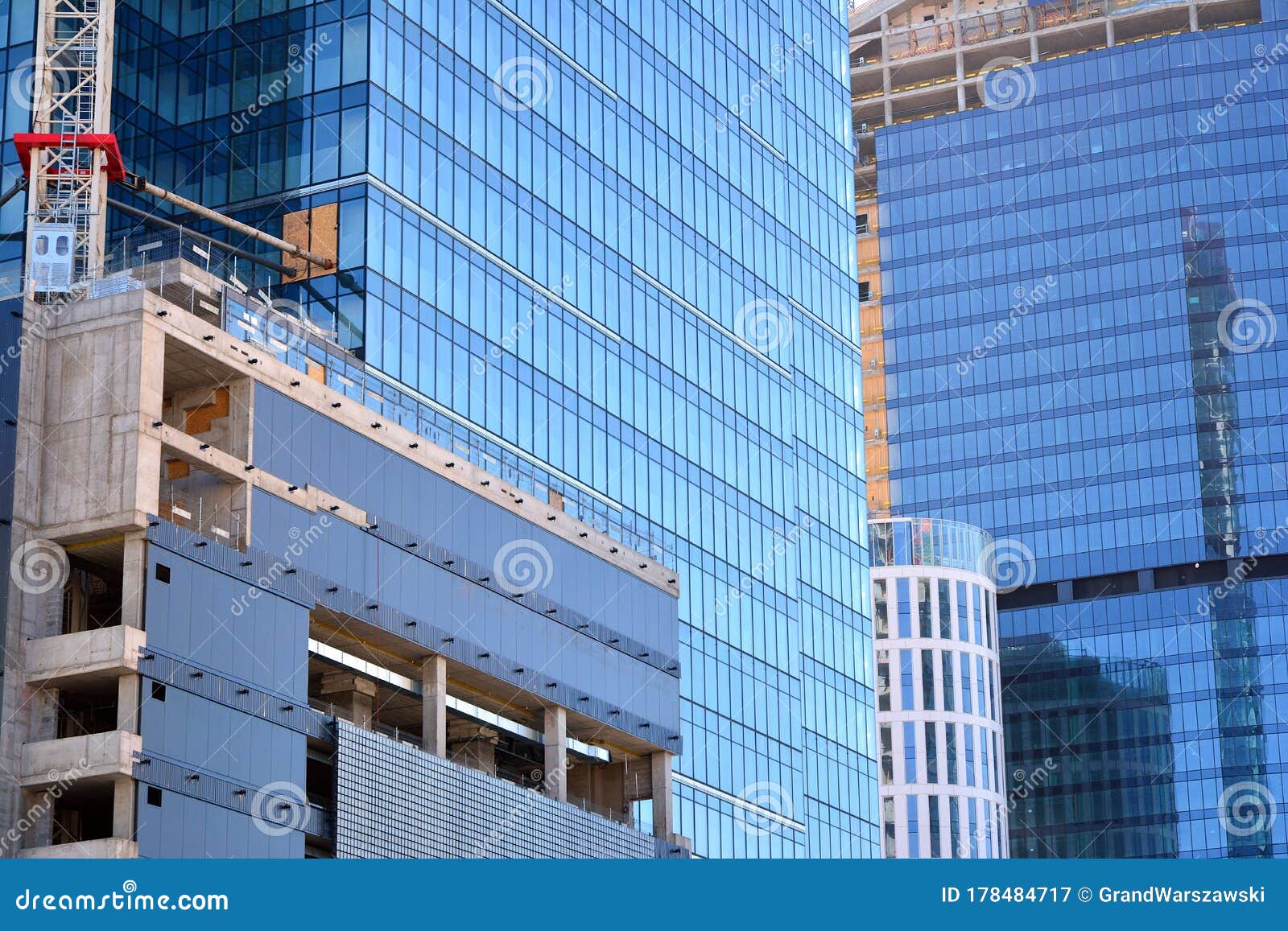 Building and Construction Scene. Stock Image - Image of high, landscape ...