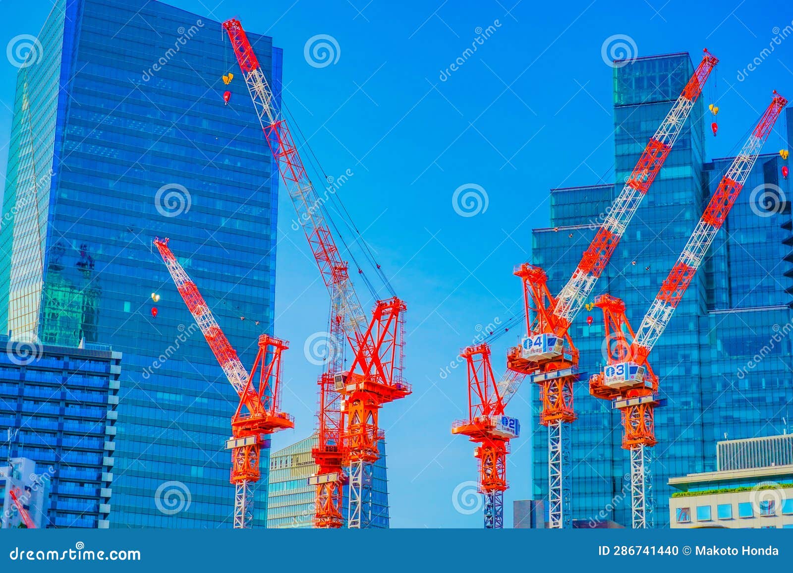 Building Construction Scenery and Crane Stock Photo - Image of crane ...