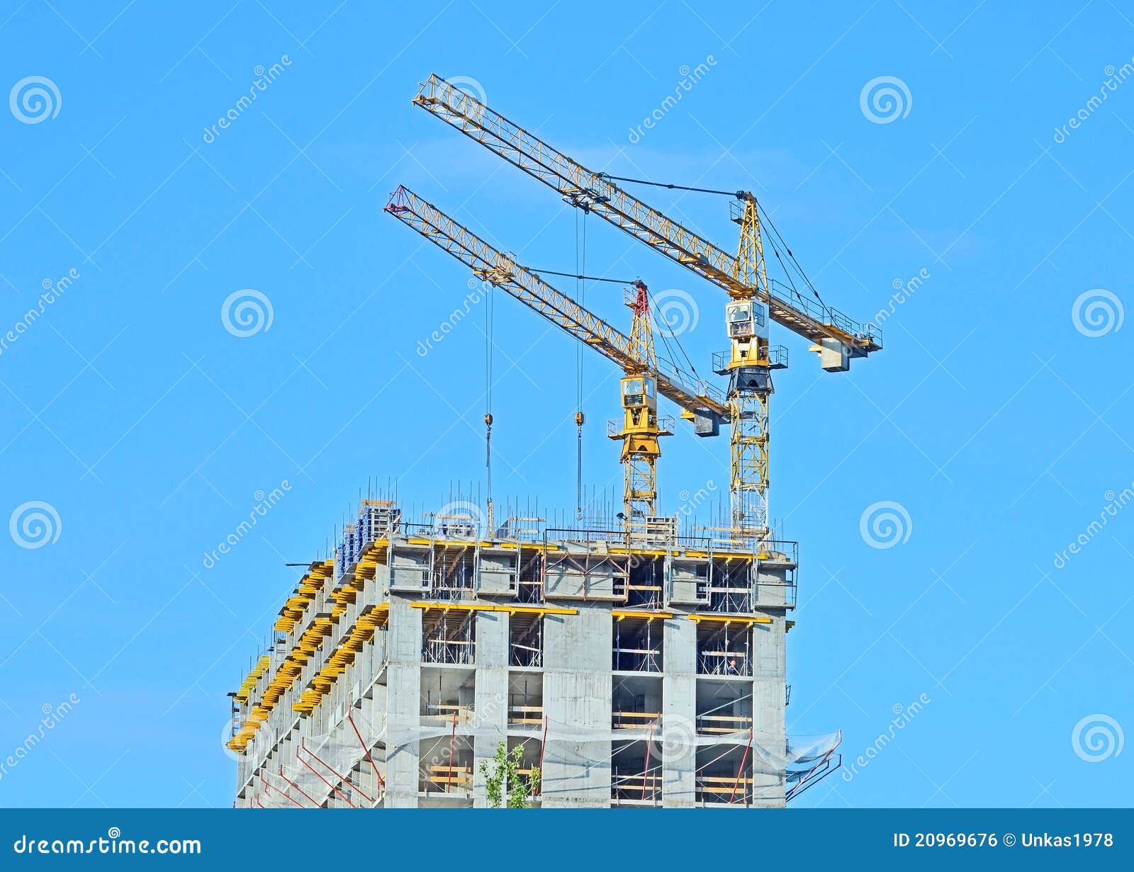 Building construction site stock photo. Image of high - 20969676