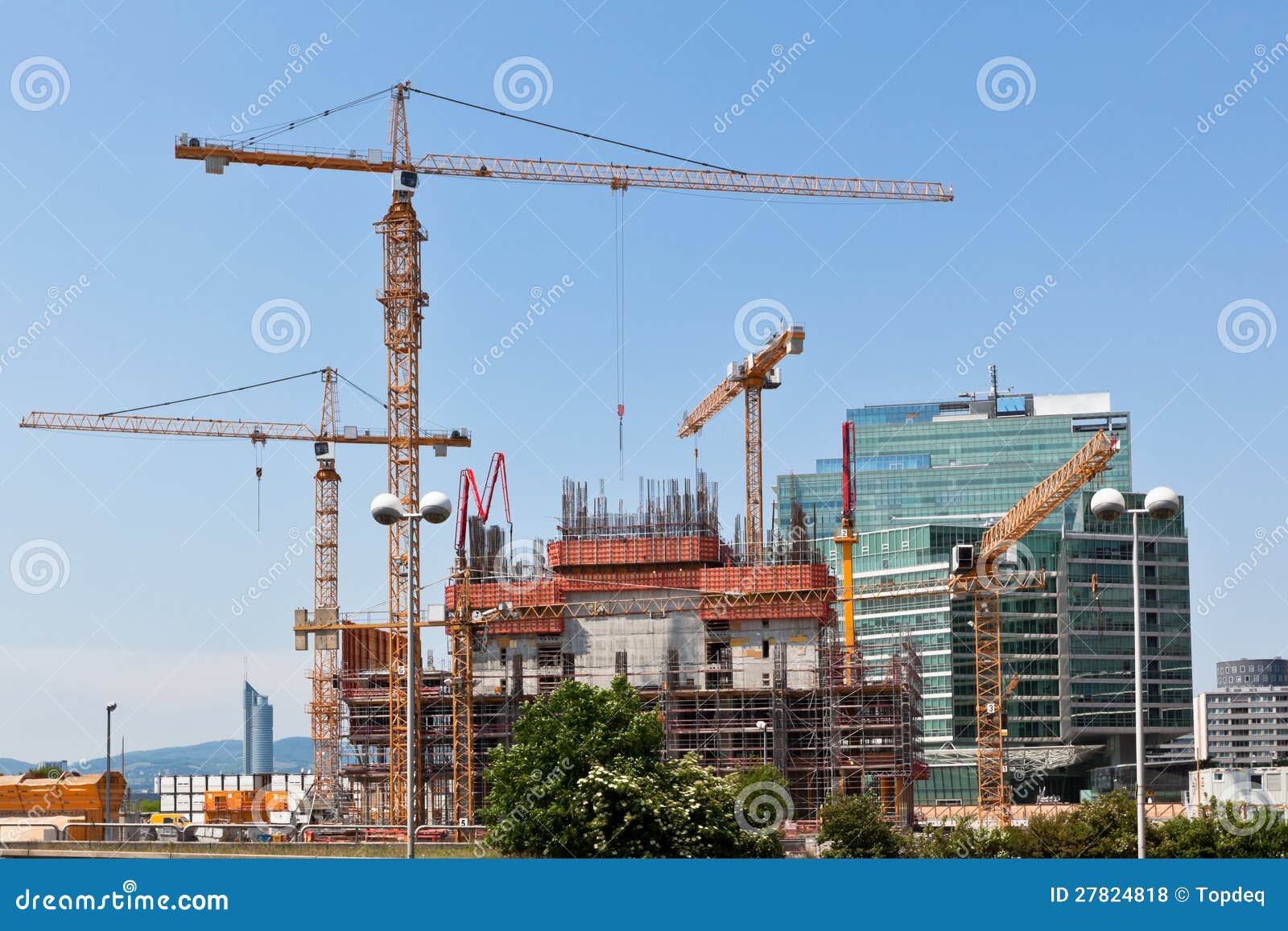 Building Construction Site stock photo. Image of concrete - 27824818