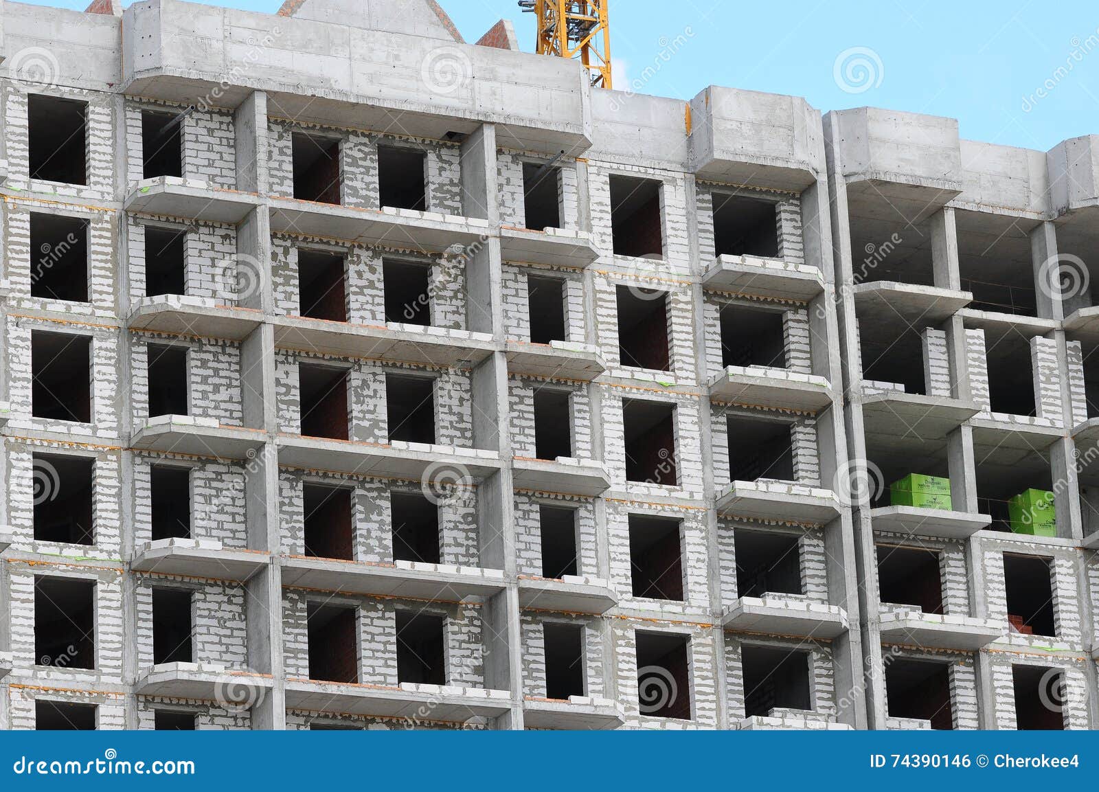 Building Construction Site from Concrete and Brick Stock Photo - Image ...