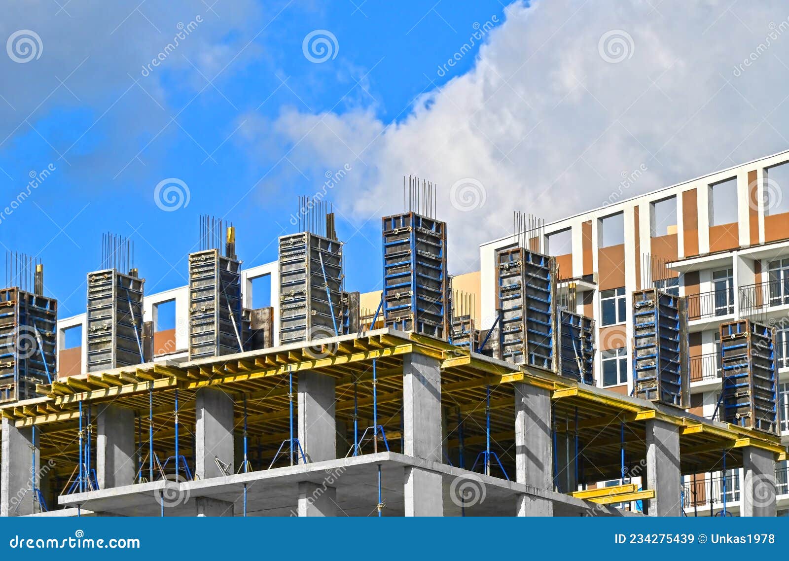 Formwork on Construction Site Stock Image - Image of business, exterior ...